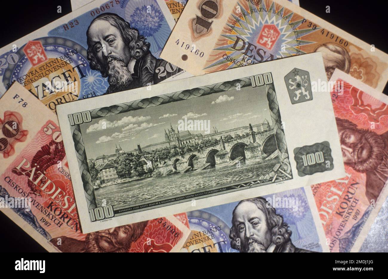 Money, paper money of Czech Republic Stock Photo - Alamy