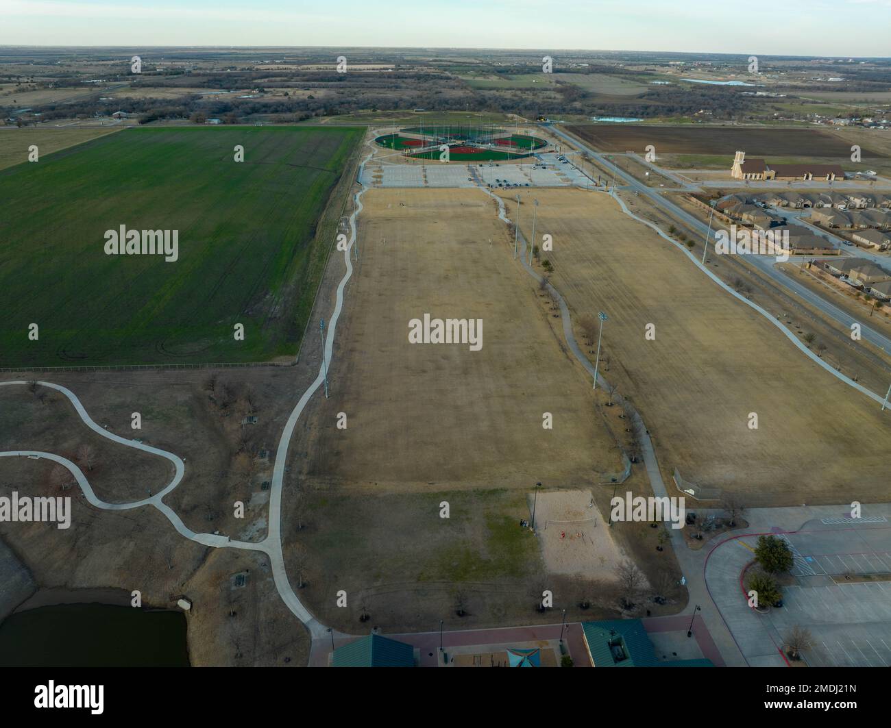 An aerial shot of the Albuquerque Regional Sports Complex baseball ...