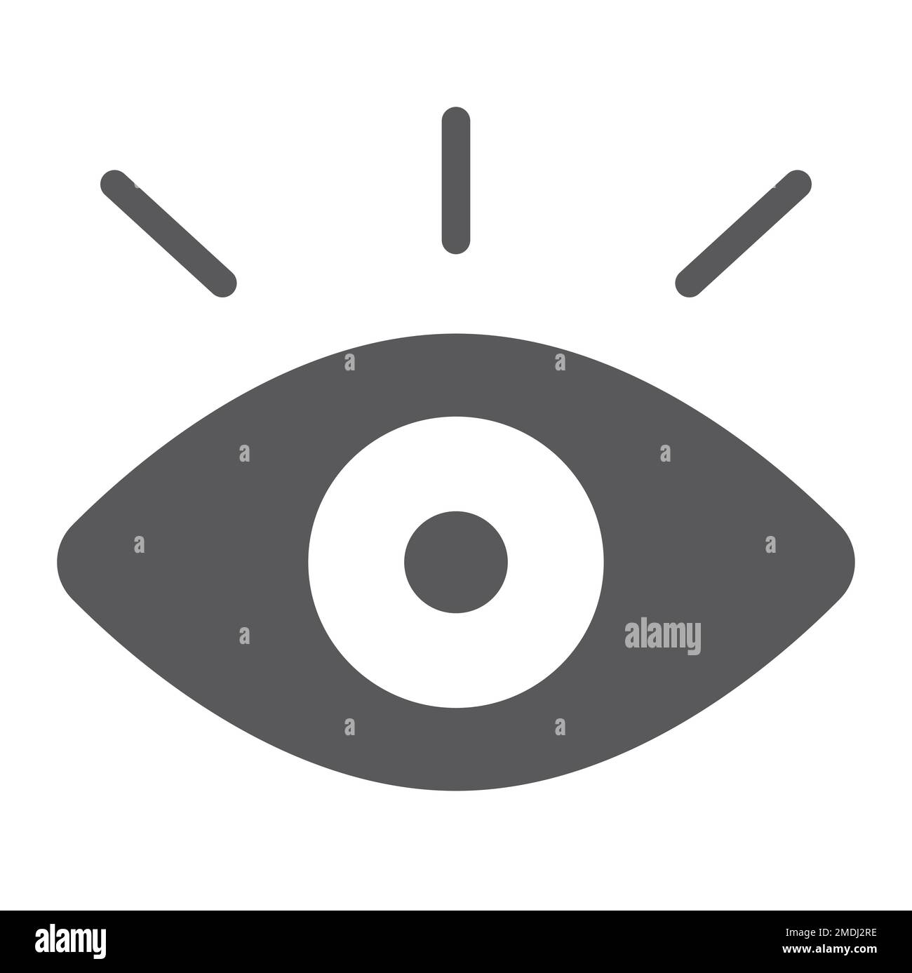 Monitoring glyph icon, security and eye, vision sign, vector graphics ...