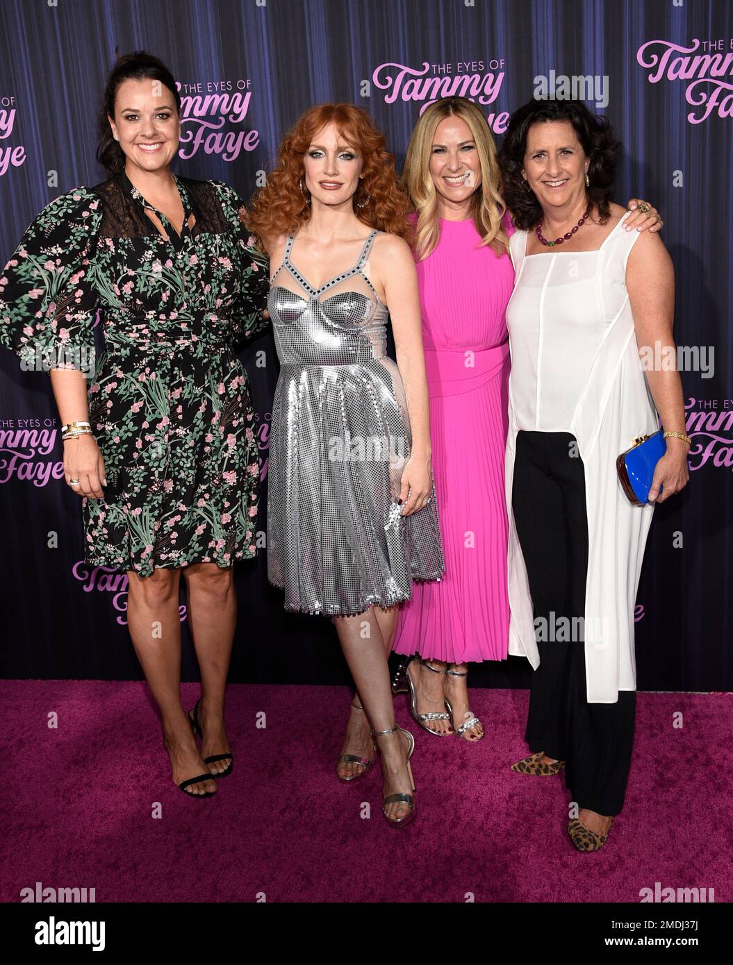 Actress Jessica Chastain, center left, poses with producers Kelly ...