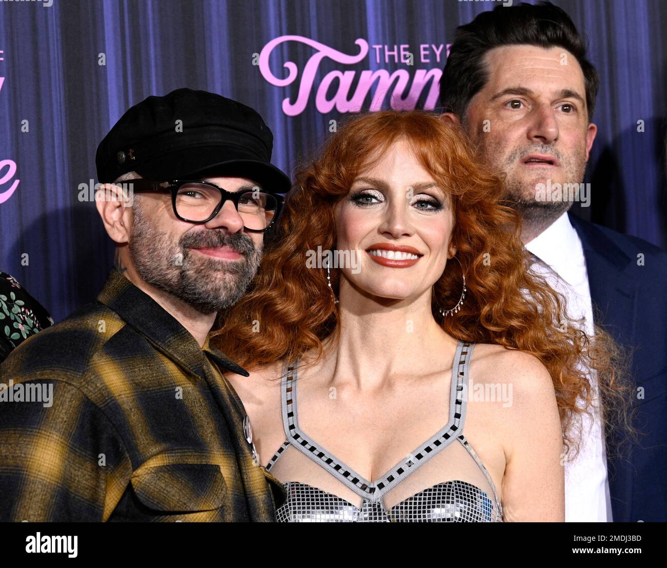 Author Jay Bakker, left, actress Jessica Chastain and director Michael ...