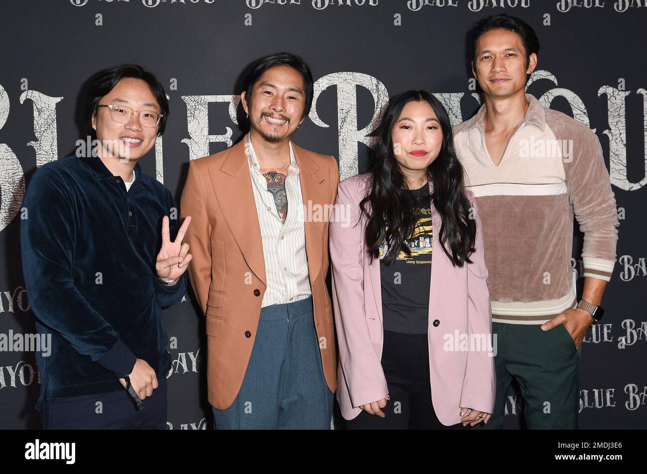 Jimmy O. Yang, from left, Justin Chon, Awkwafina and Harry Shum Jr ...