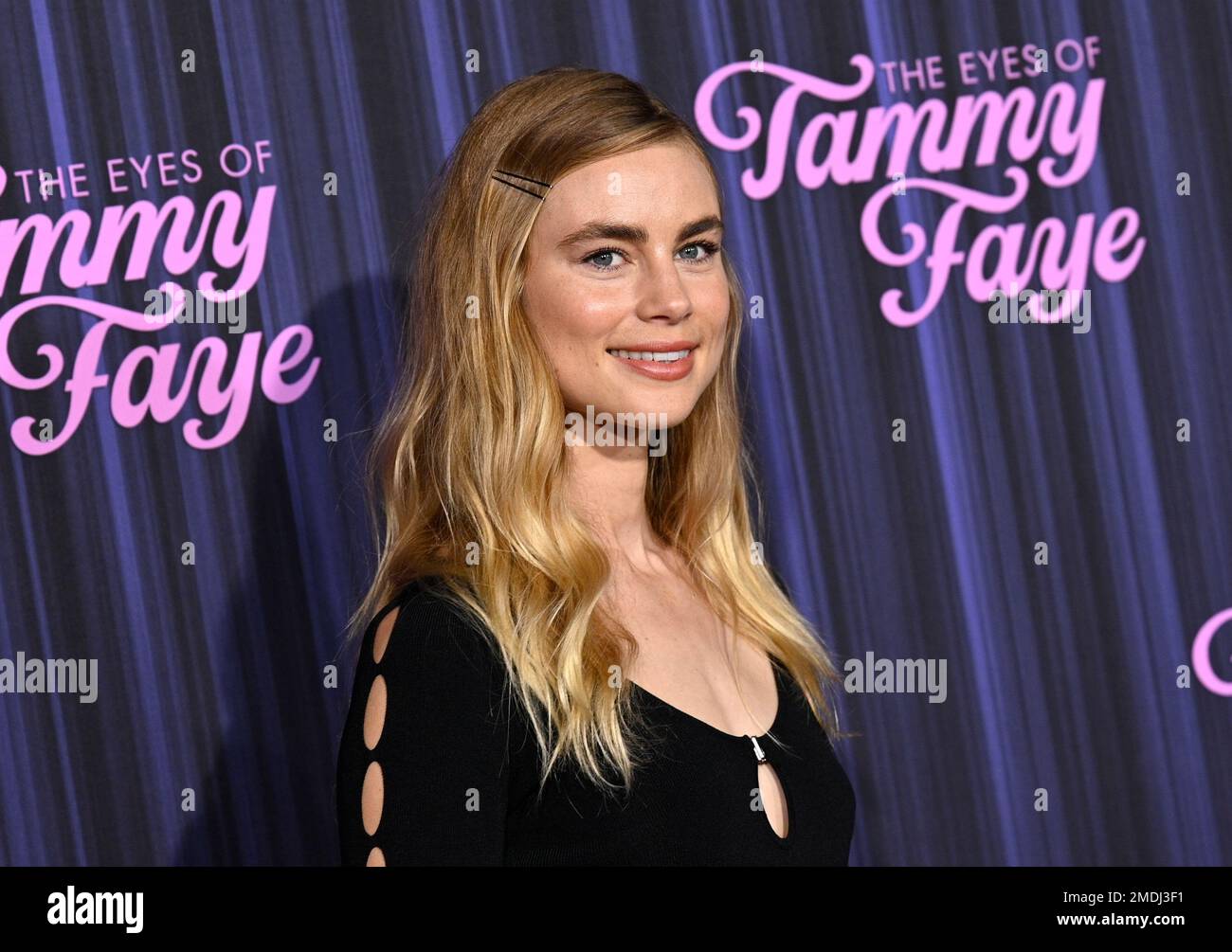 Actress Lucy Fry attends the premiere of "The Eyes of Tammy Faye" at ...