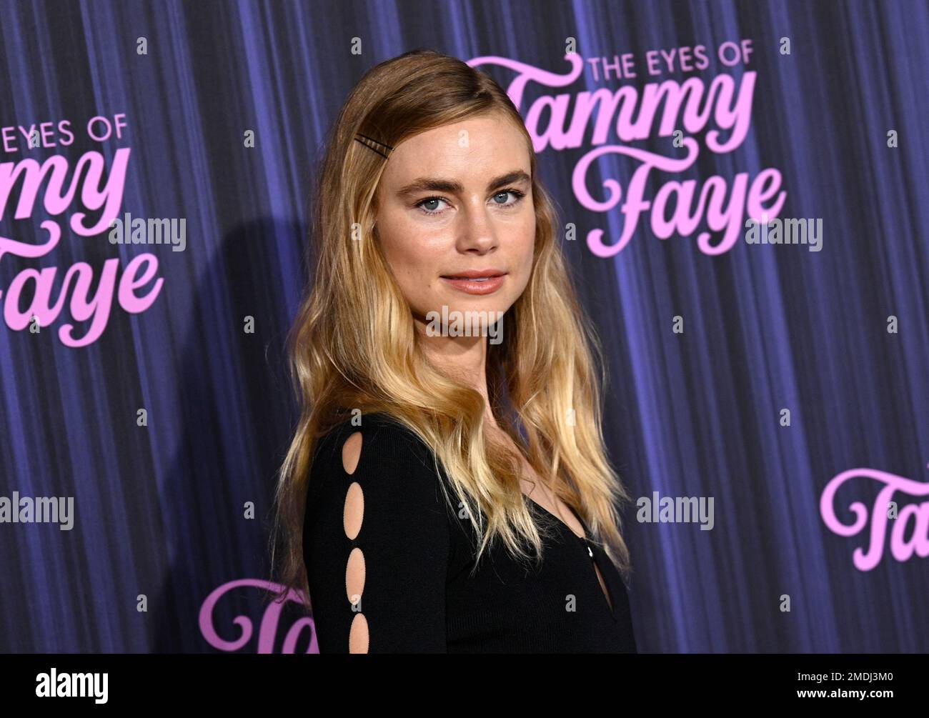 Actress Lucy Fry attends the premiere of "The Eyes of Tammy Faye" at ...
