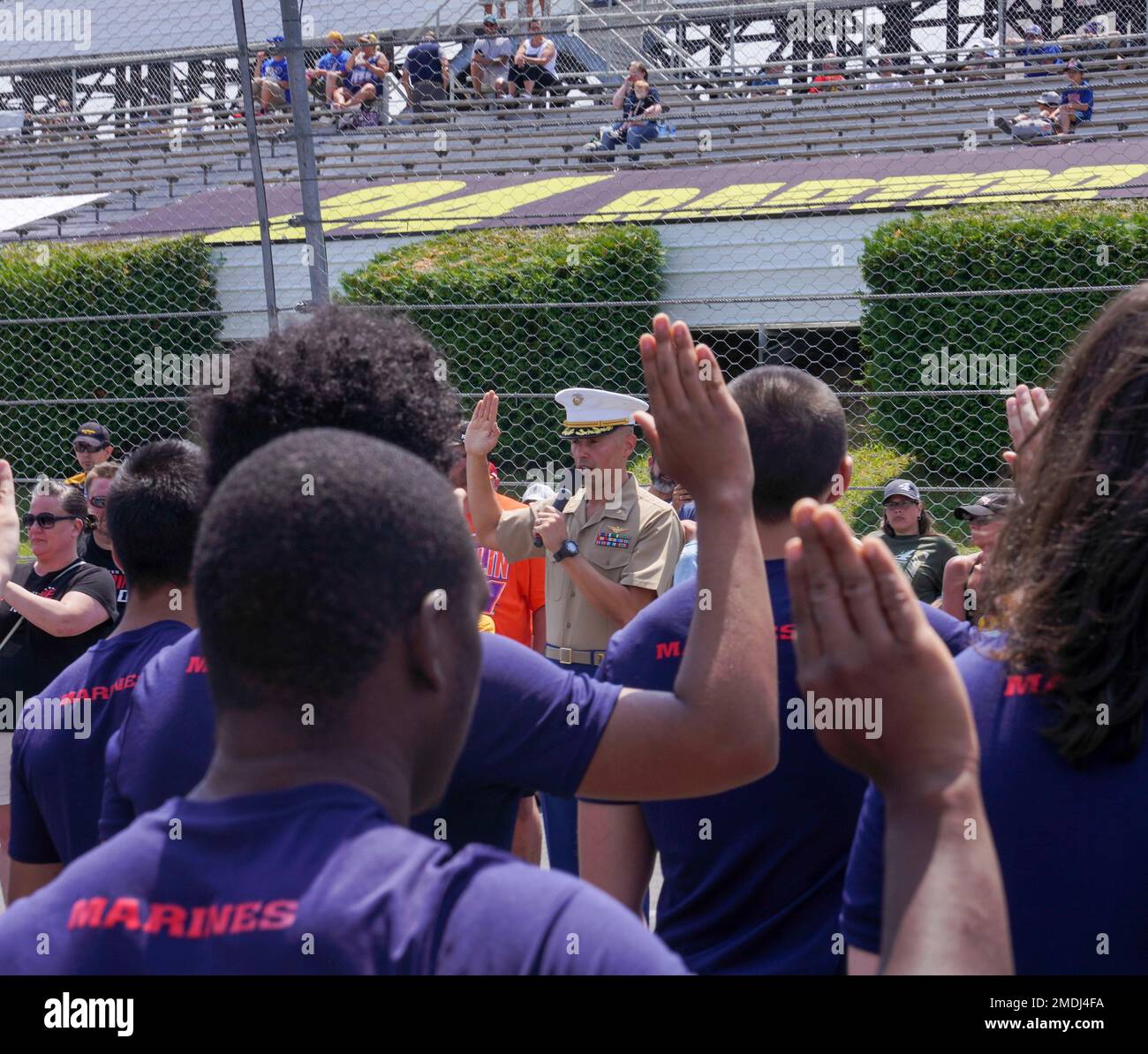 U.S. Marine Corps Maj. Victor Bockman, commanding officer of Recruiting ...