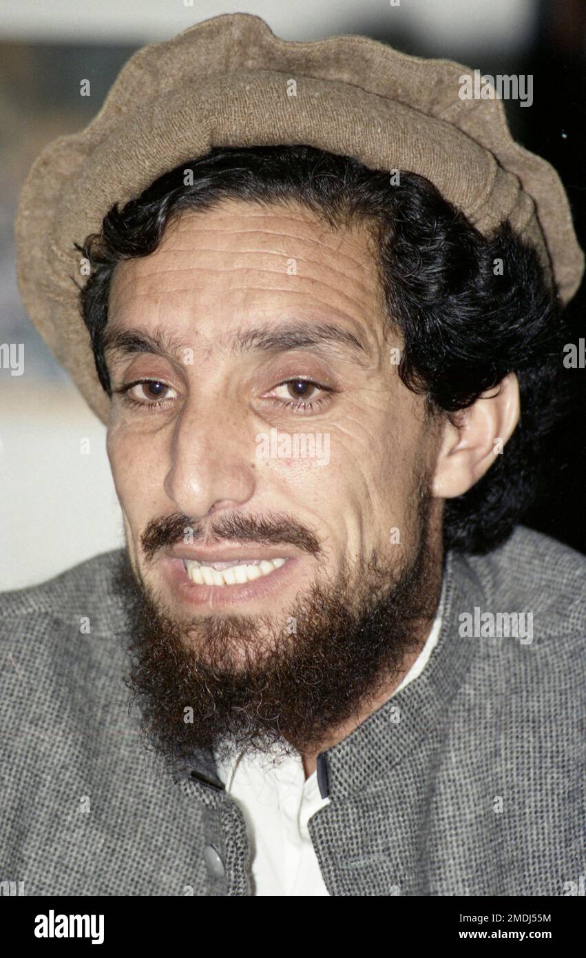 Ahmed Shah Massood, 37, pictured in October 1990. (AP Photo/B.K ...