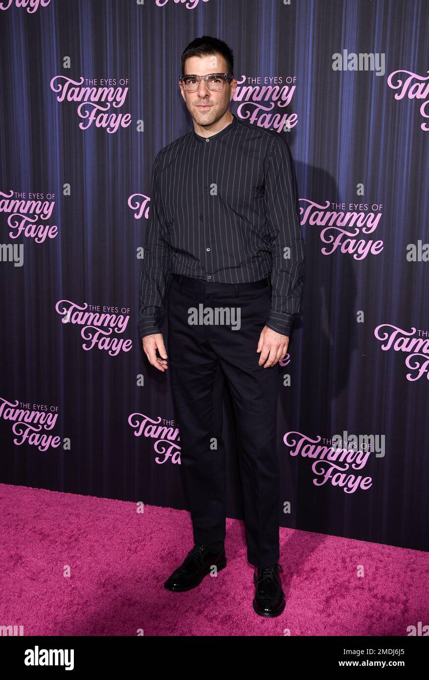 Actor Zachary Quinto attends the premiere of "The Eyes of Tammy Faye ...