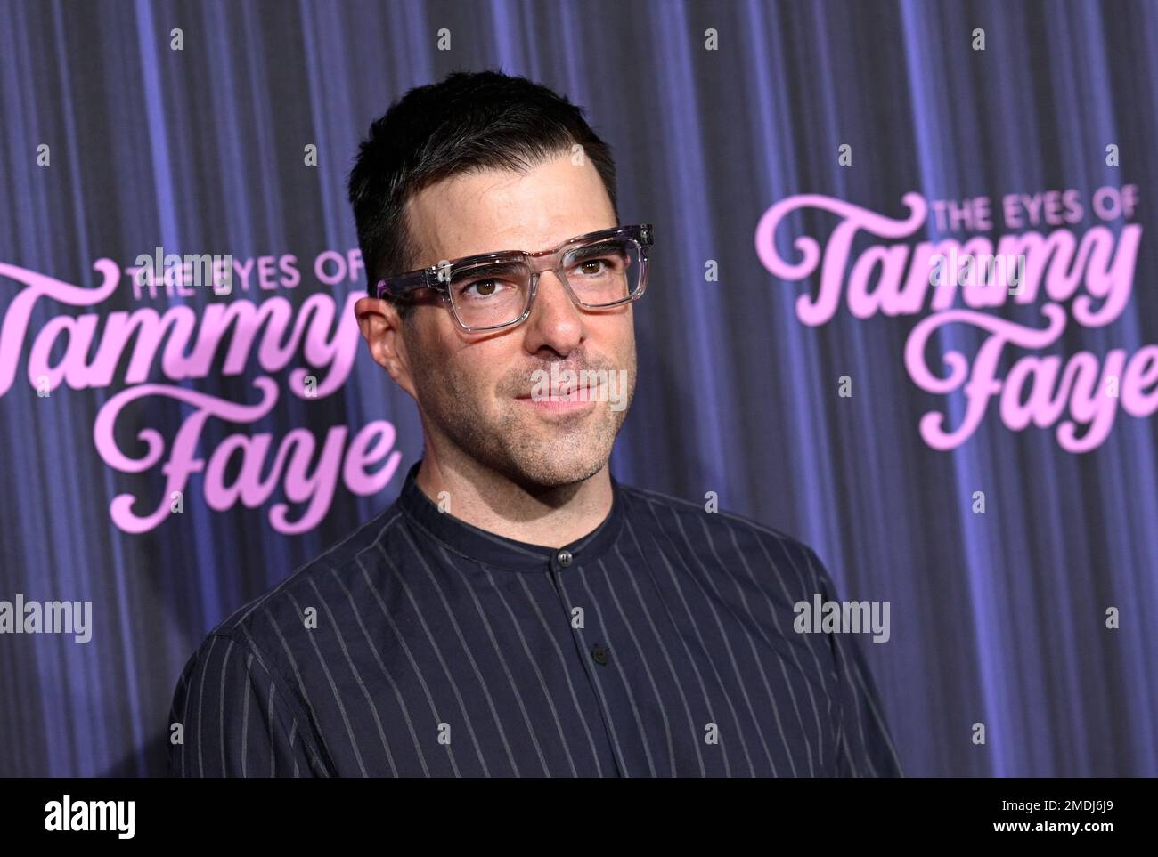 Actor Zachary Quinto attends the premiere of "The Eyes of Tammy Faye ...