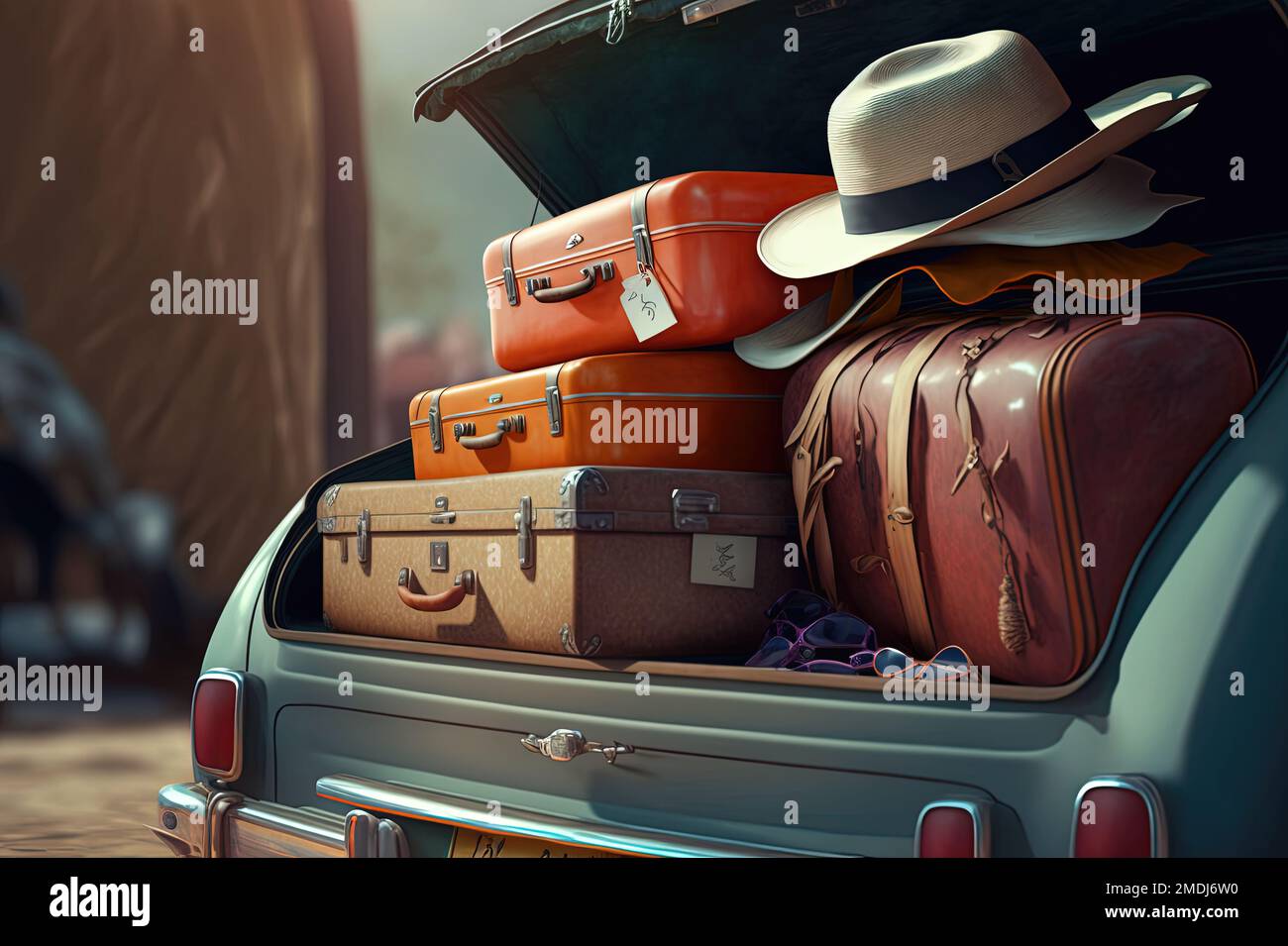Car trunk illustration hi-res stock photography and images - Alamy