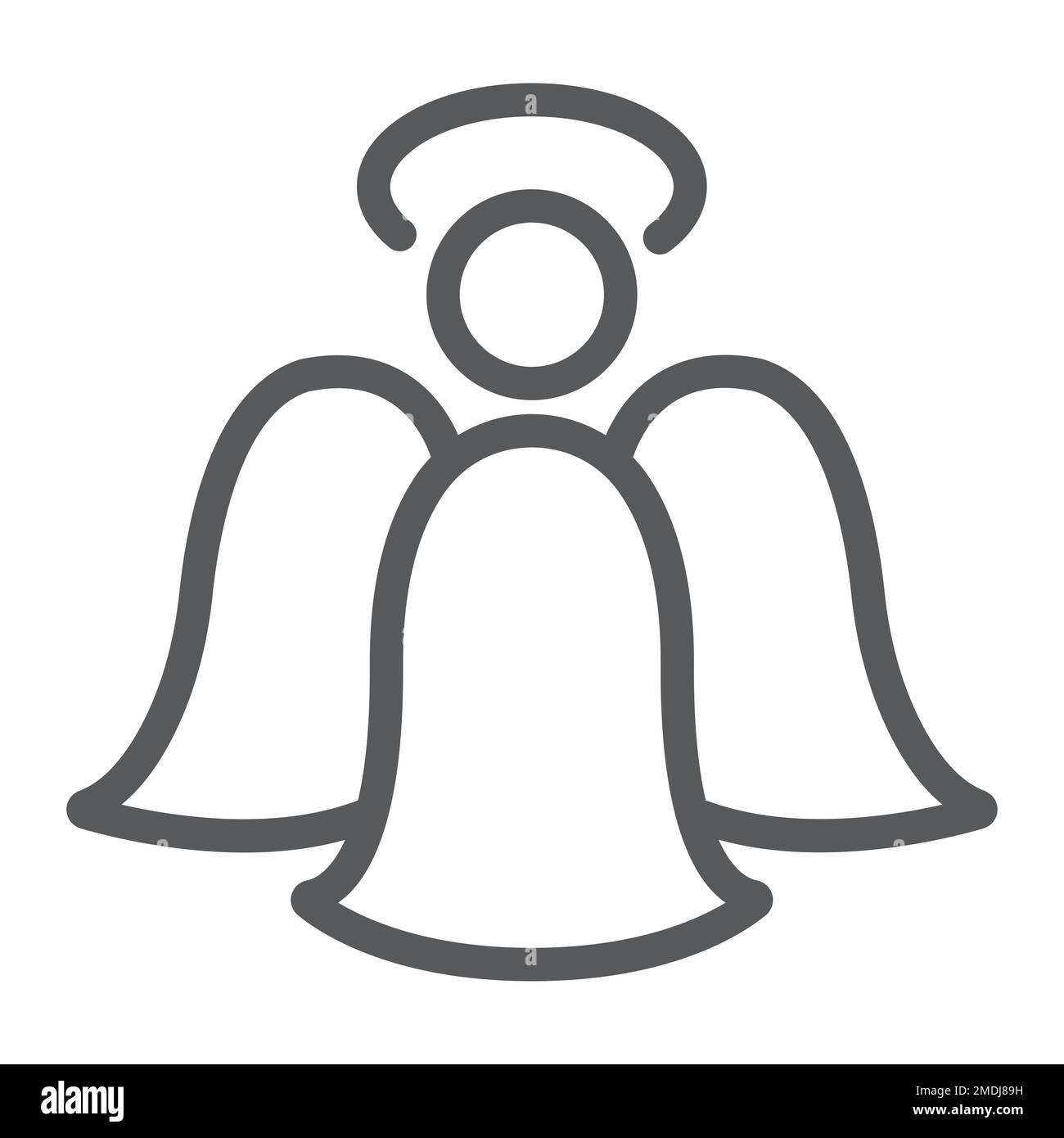 Angel line icon, decoration and christmas, angelic sign, vector ...