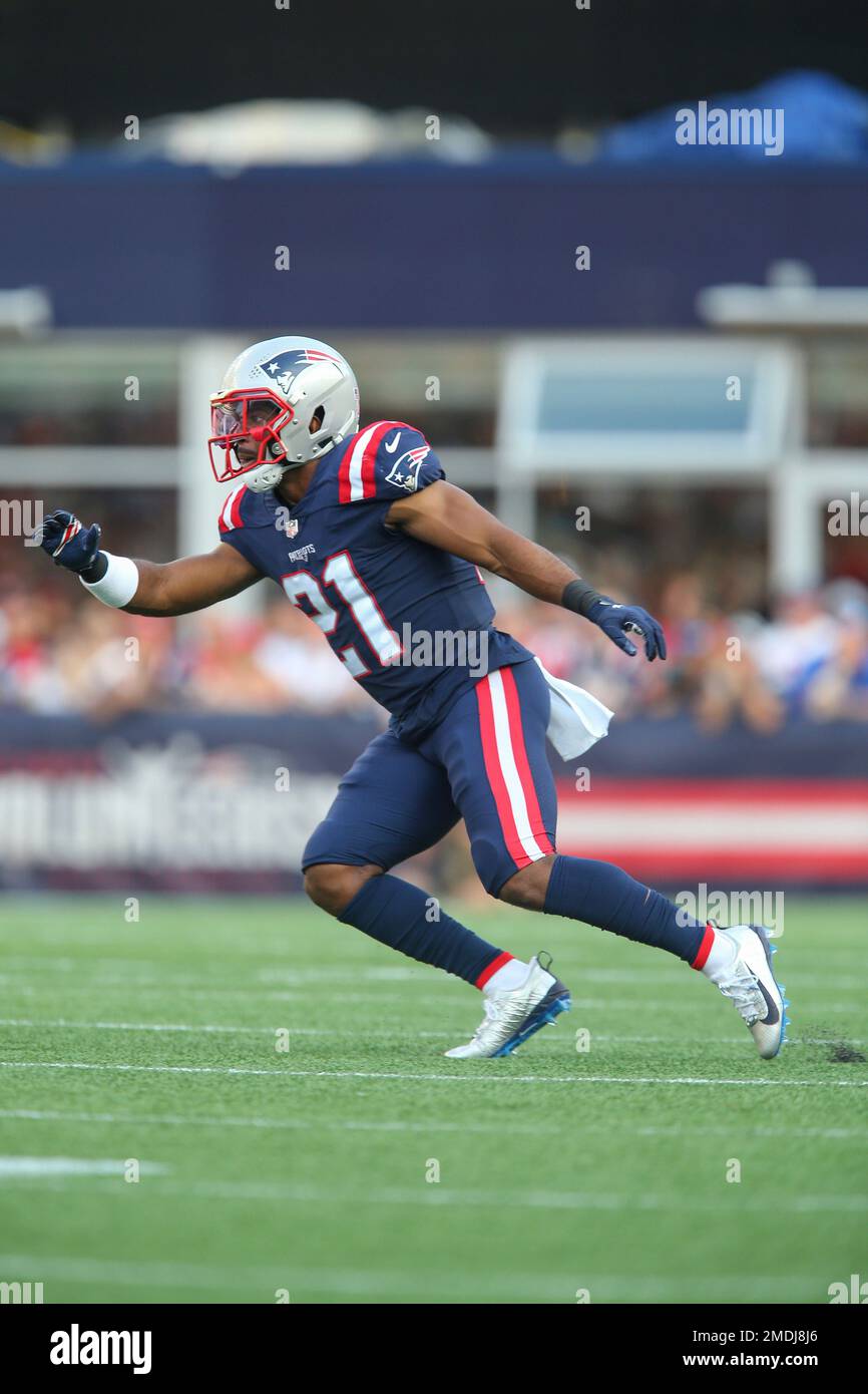 New England Patriots safety Adrian Phillips (21) during the first half ...