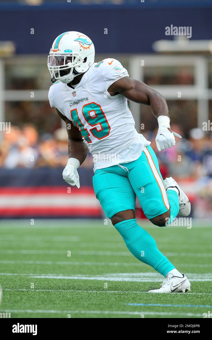 Miami Dolphins linebacker Sam Eguavoen (49) during the first half an ...