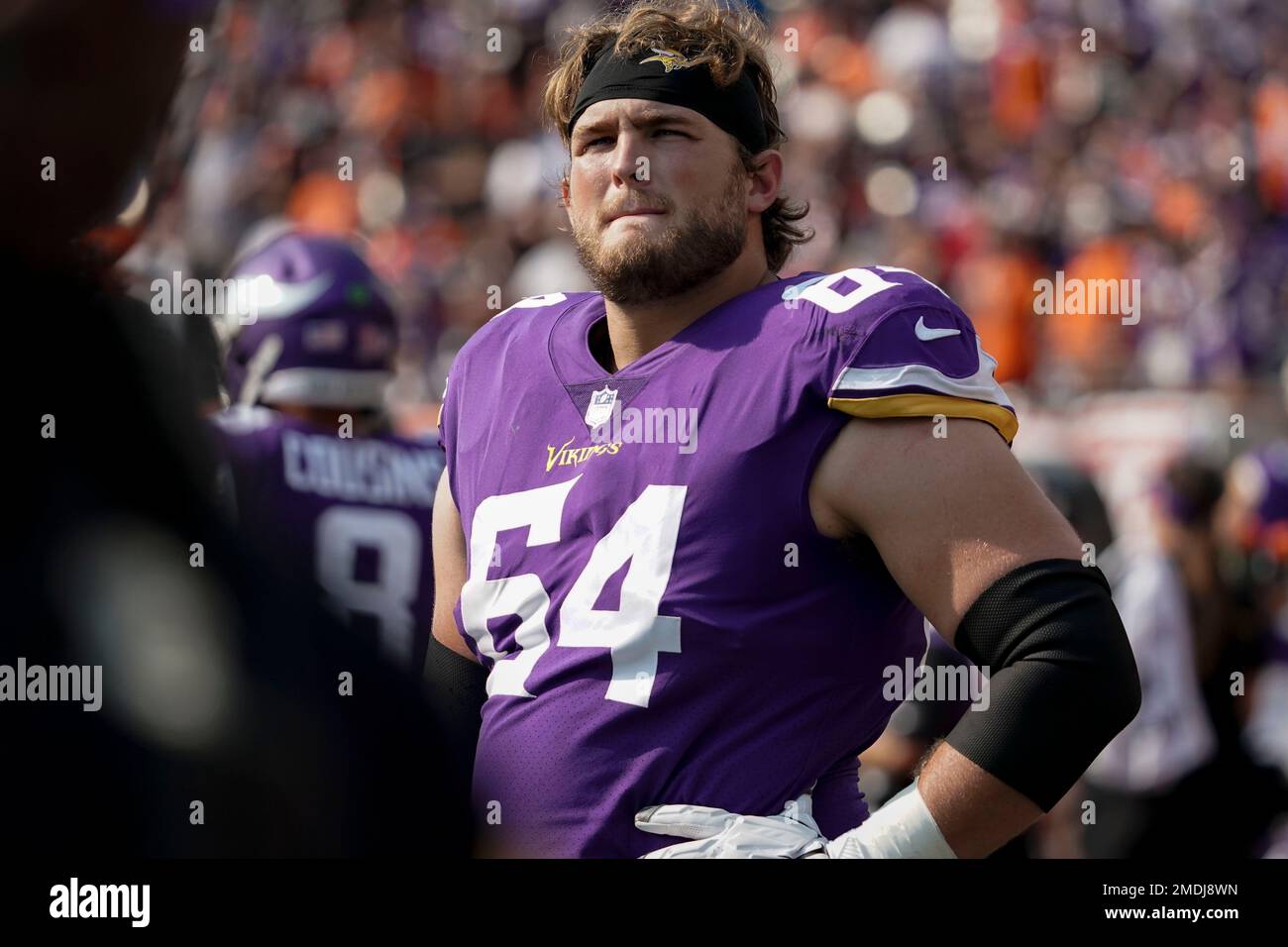 Minnesota Vikings offensive tackle Blake Brandel (64) plays during an ...