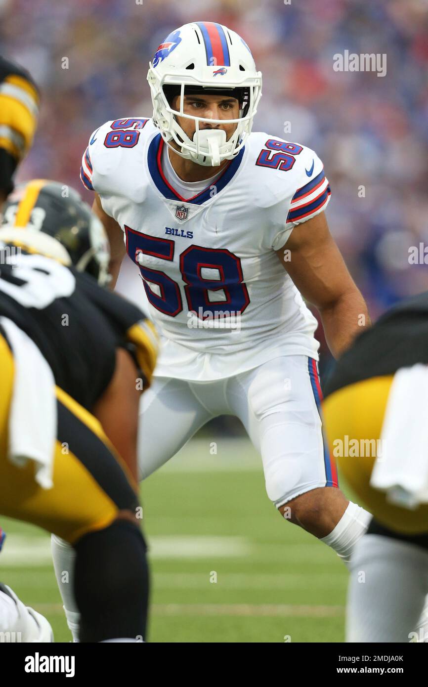 Buffalo Bills linebacker Matt Milano (58) during the first half of an ...