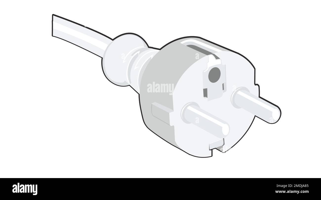 Vector Illustration of a Plug. Vector flat editable icon or ...