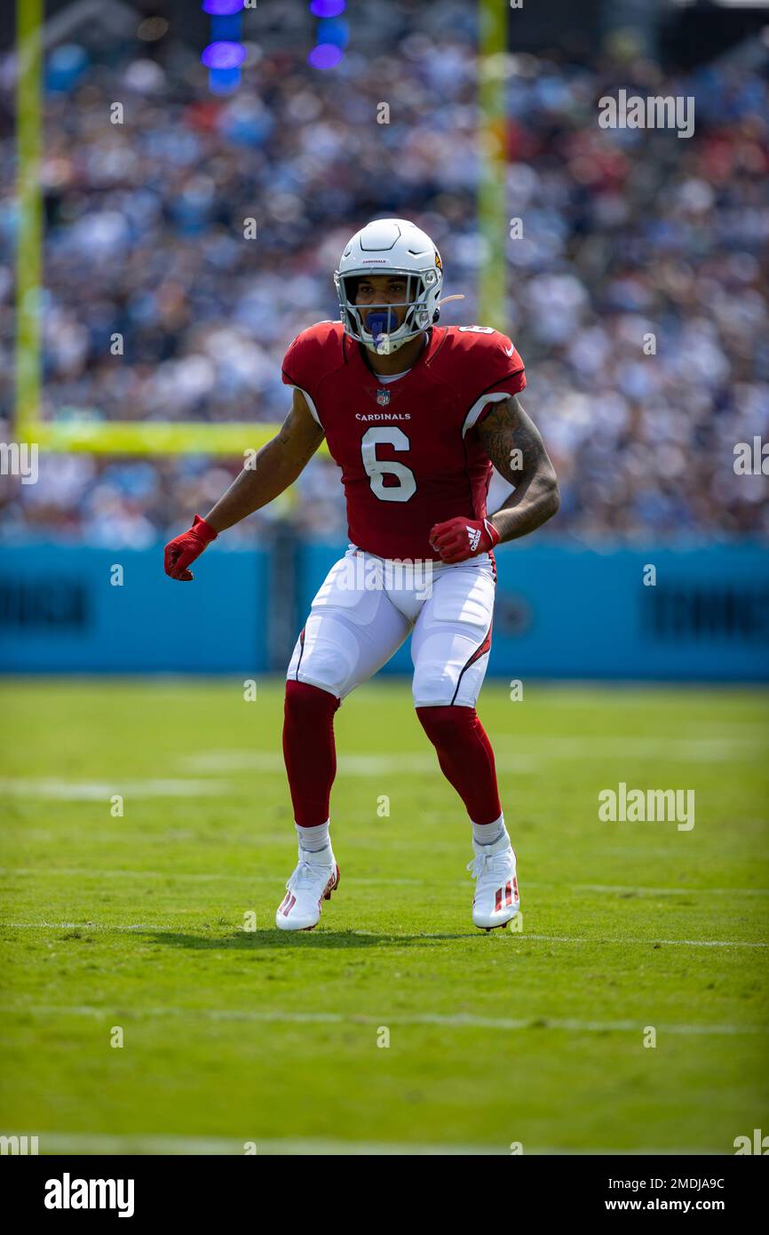 Arizona Cardinals running back James Conner (6) runs a pass route ...