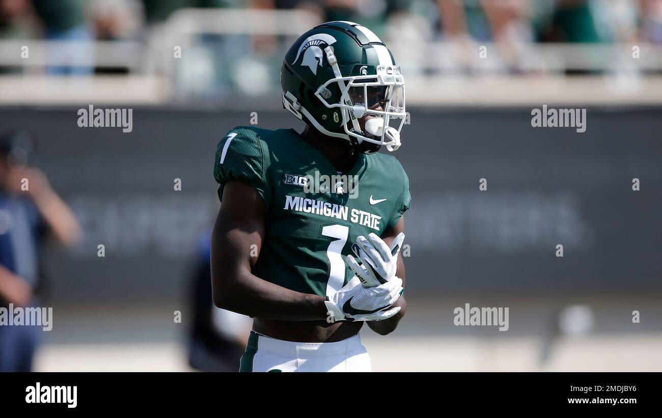 Michigan State's Jayden Reed plays against Youngstown State during an ...