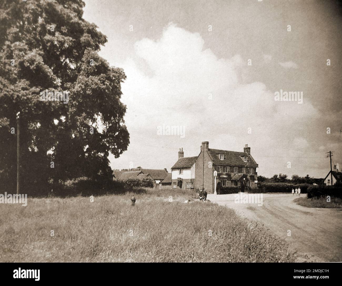 British pubs inns and taverns -- A circa 1940s old photograph of the ...