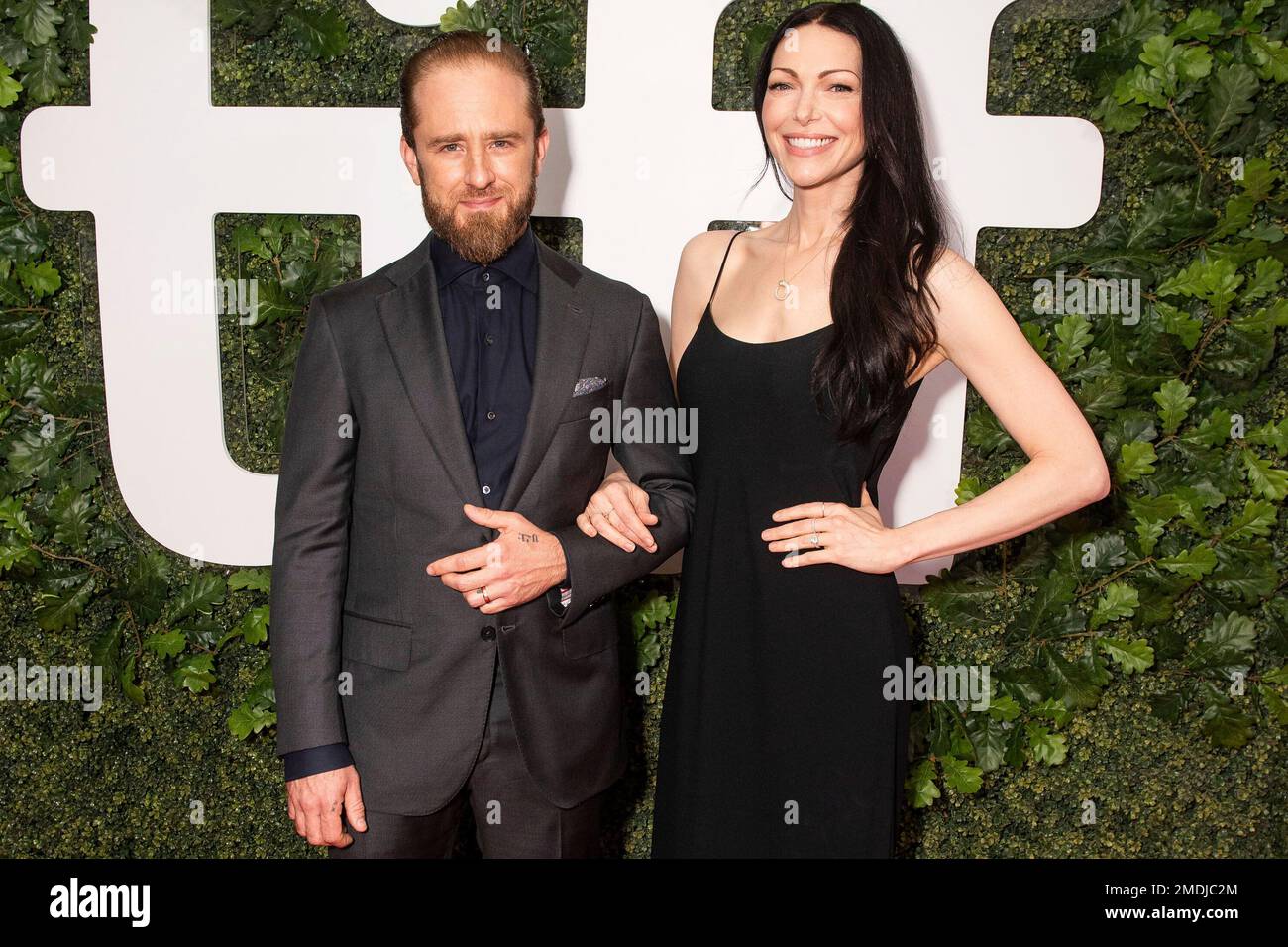 Actor Ben Foster, left, and wife/actress Laura Prepon seen at the world ...