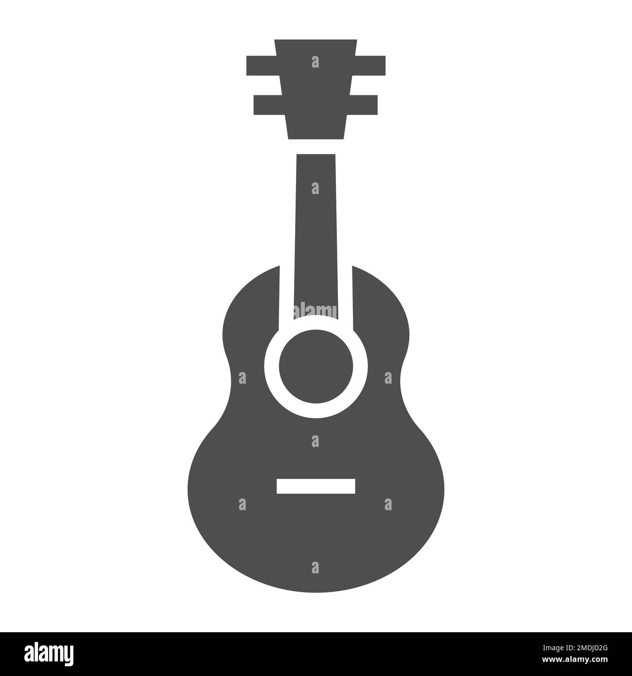 Ukulele glyph icon, music and string, guitar sign, vector graphics, a ...
