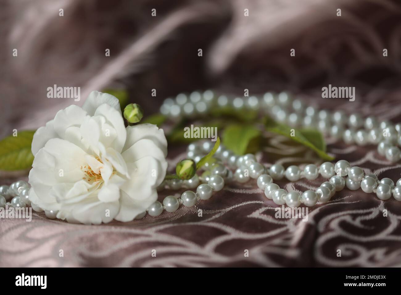 Red Rose Bouquet With Pearls