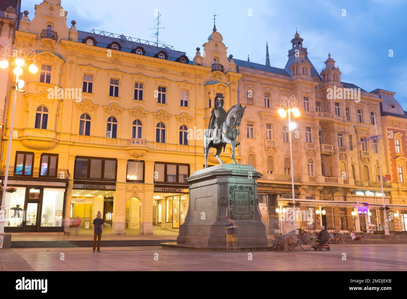 Croatia, Zagreb, equestrian statue of Count Josip Jelacic (1801-59) in ...