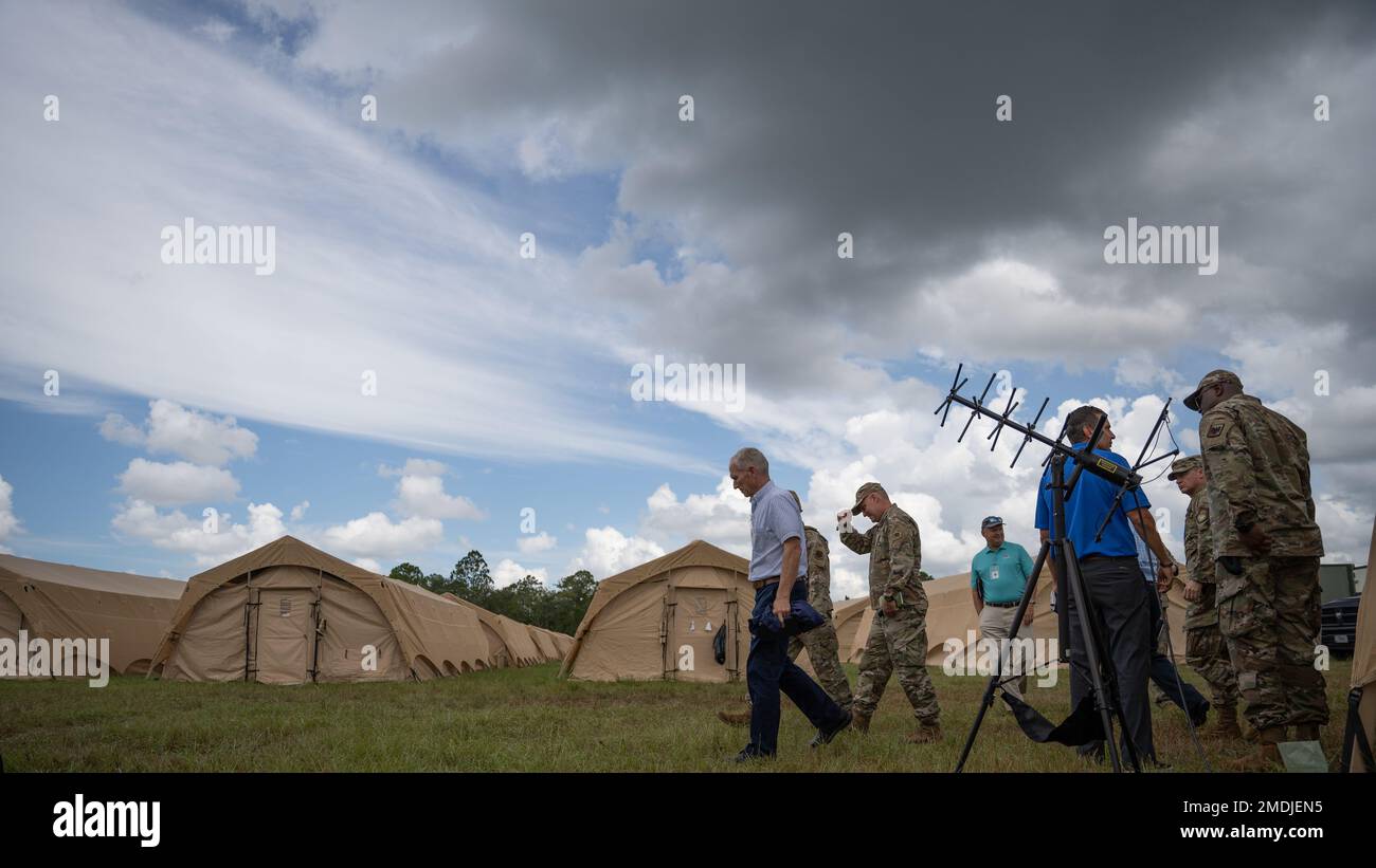 U.S. Air Force Maj. Gen. David B. Lyons, left, Air Combat Command ...