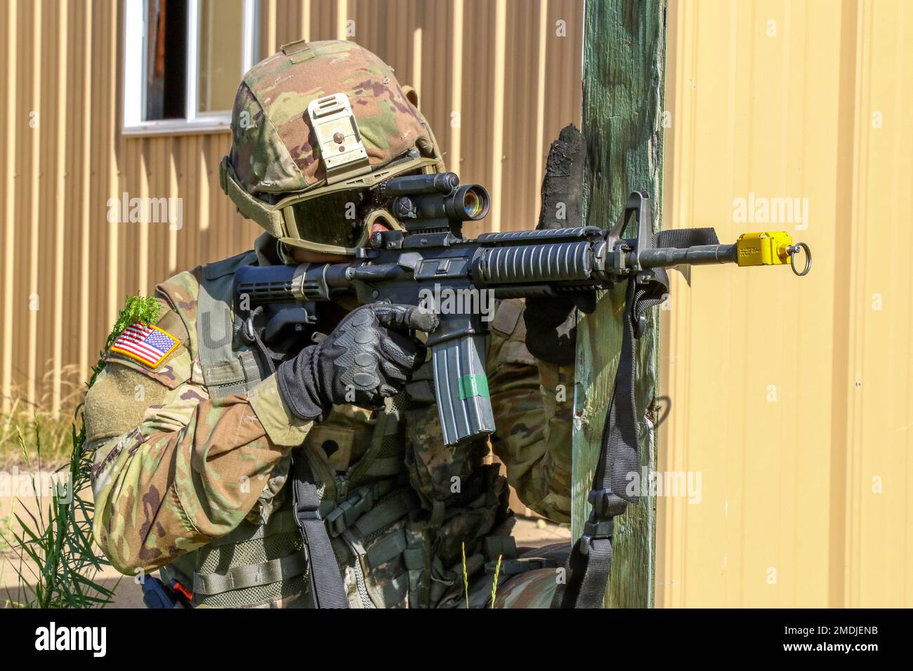 Army Reserve Spc. Damani Thomas, an engineer with the 483rd Engineer ...