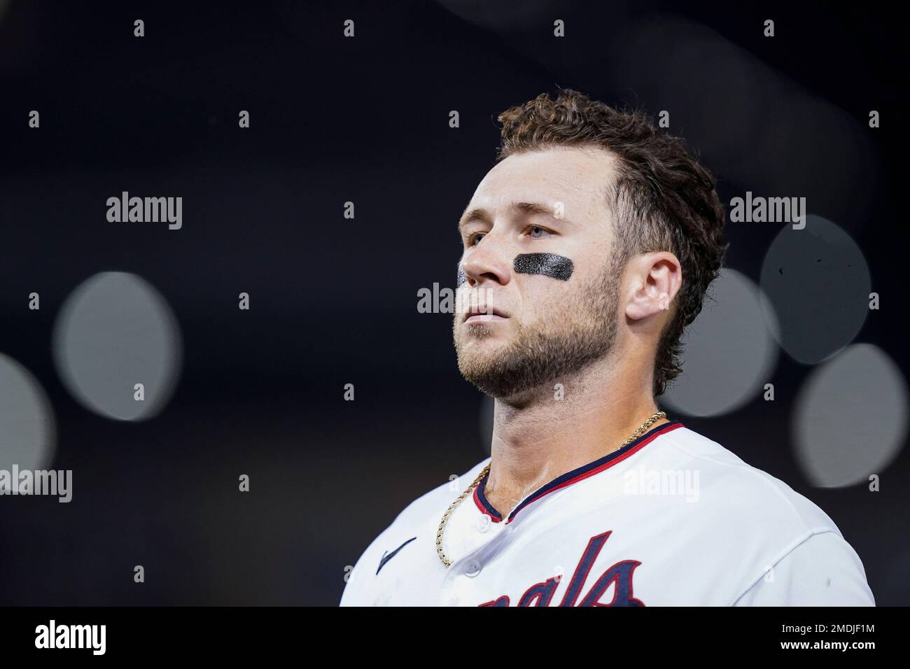 Washington Nationals' Carter Kieboom pauses during a baseball game ...