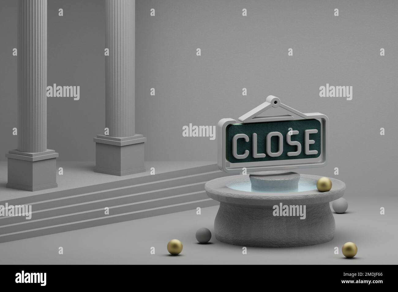 Beautiful abstract illustrations Close Signboard symbol icon on a ...