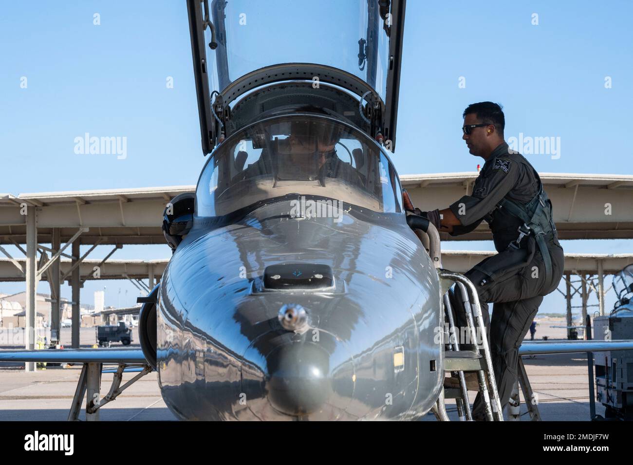 U.S. Air Force 1st Lt. Gabriel Martinez (right), 87th Flying Training ...