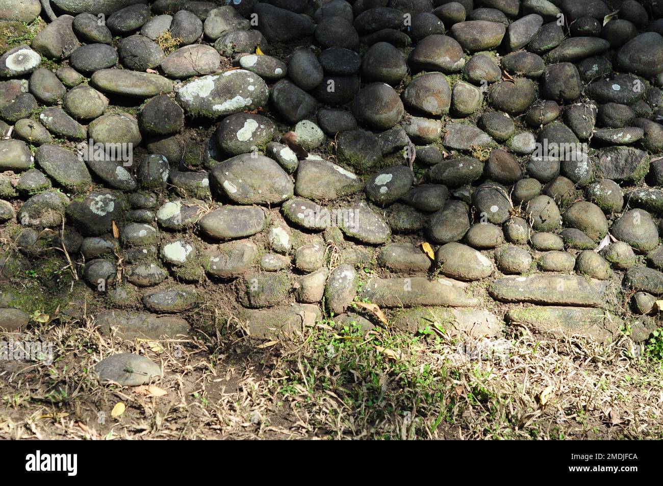 The ancient building structure is made of river stones Stock Photo - Alamy