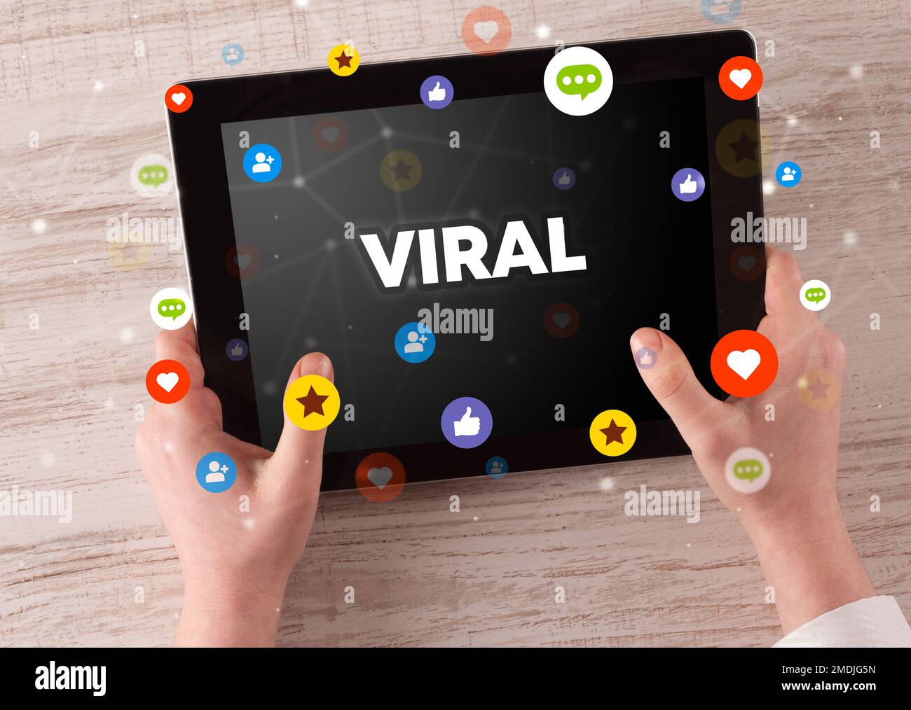 Close-up of a touchscreen, social media concept Stock Photo - Alamy