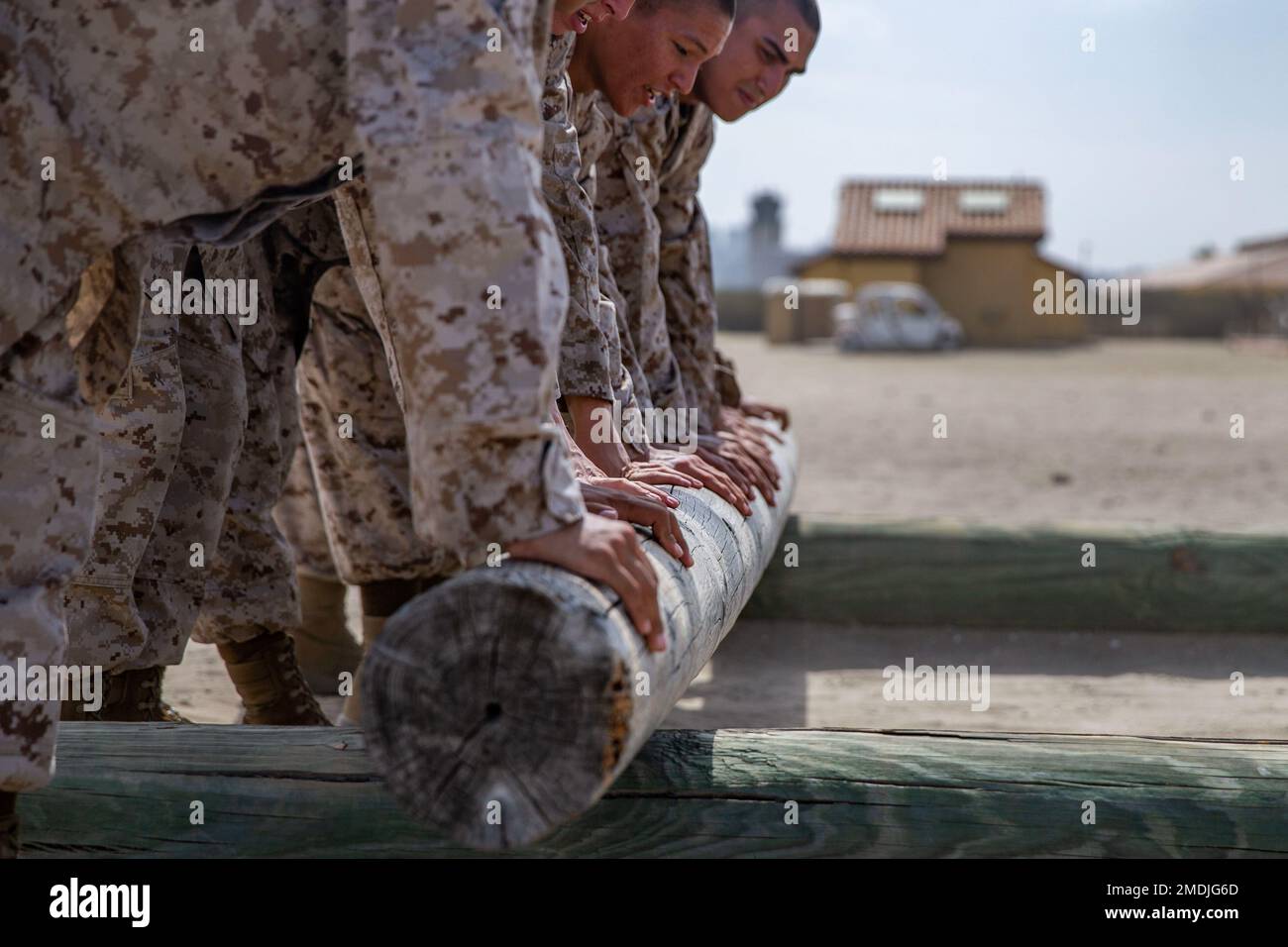 U.S. Marine Corps recruits with Kilo Company, 3rd Recruit Training ...