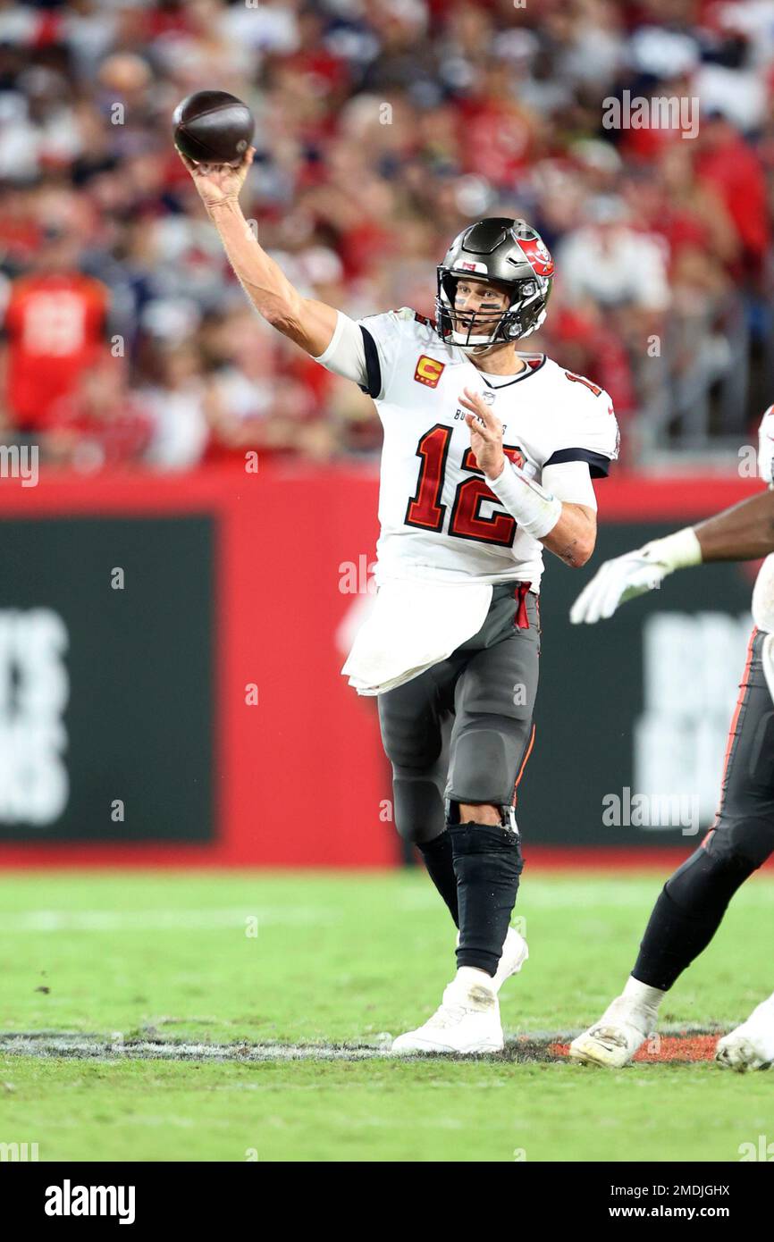 Tampa Bay Buccaneers quarterback Tom Brady (12) attempt a pass during ...