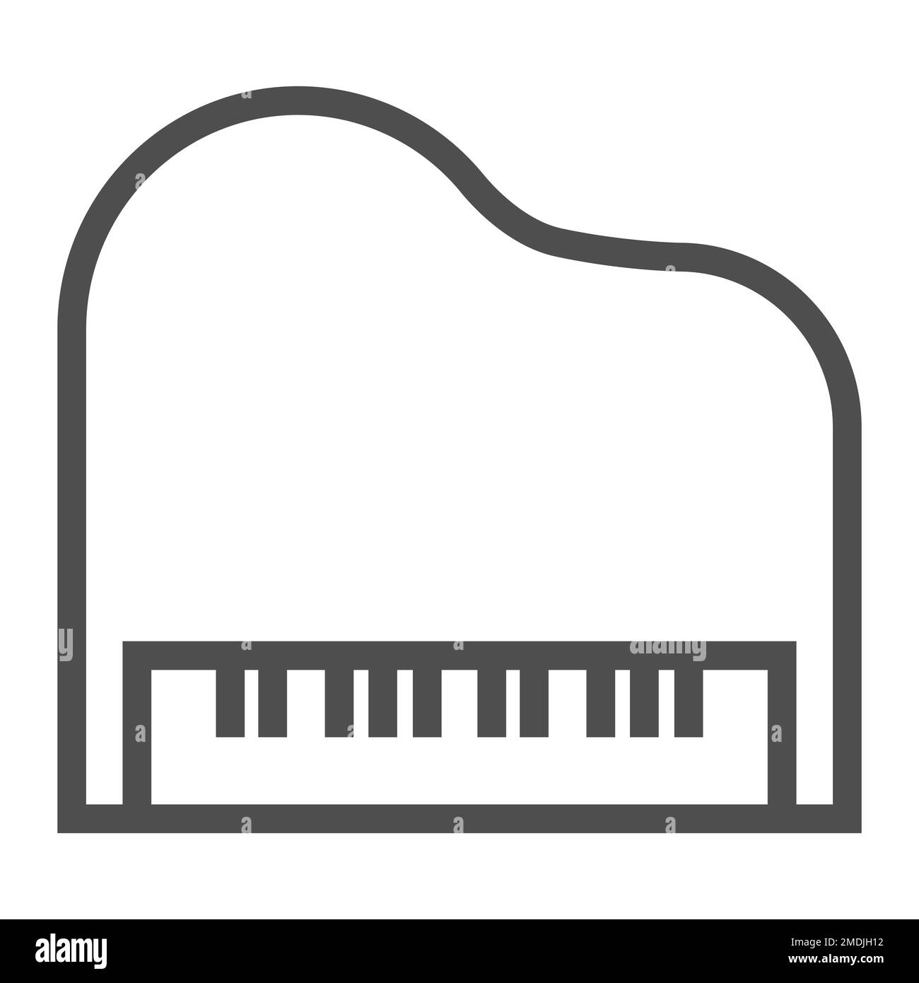 Piano line icon, musical and sound, instrument sign, vector graphics, a ...