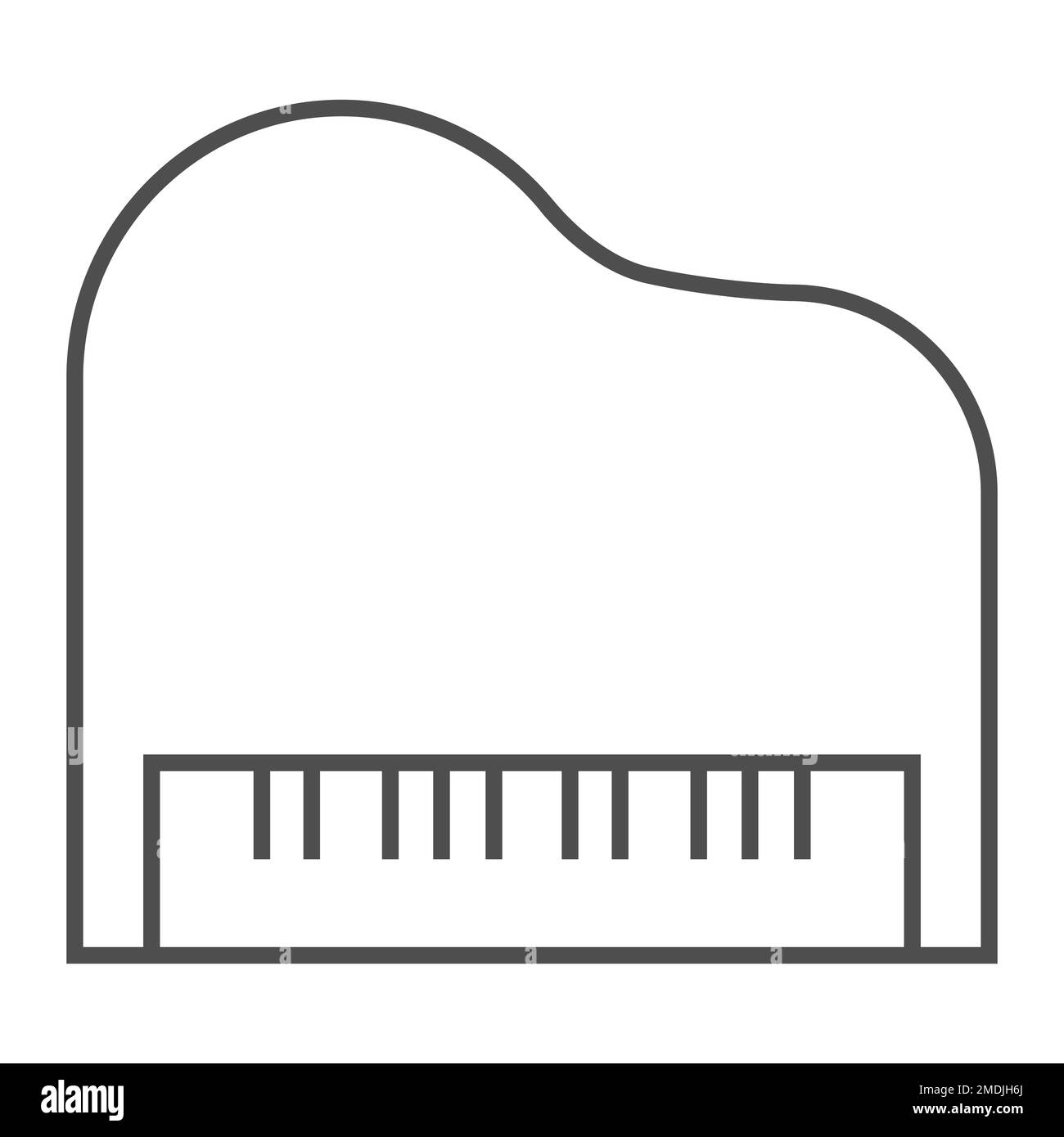 Piano thin line icon, musical and sound, instrument sign, vector ...