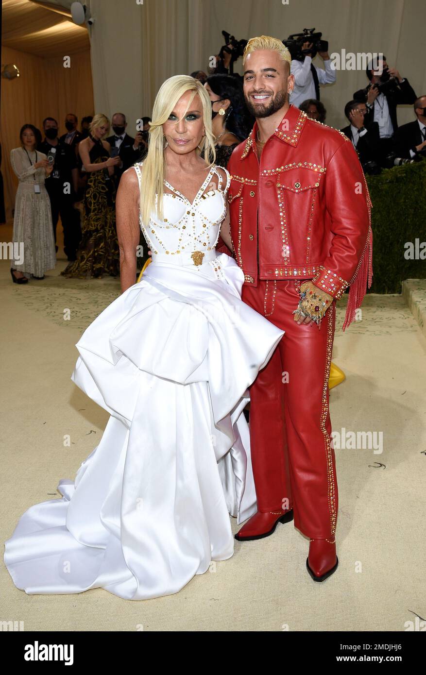 Donatella Versace, left, and Maluma attend The Metropolitan Museum of ...
