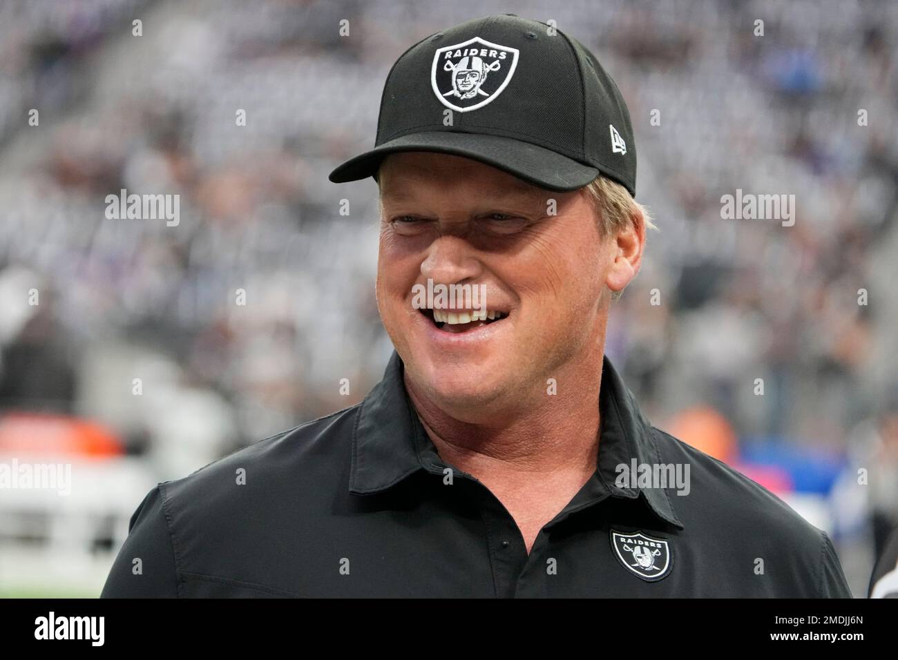 Las Vegas Raiders head coach Jon Gruden before an NFL football game ...