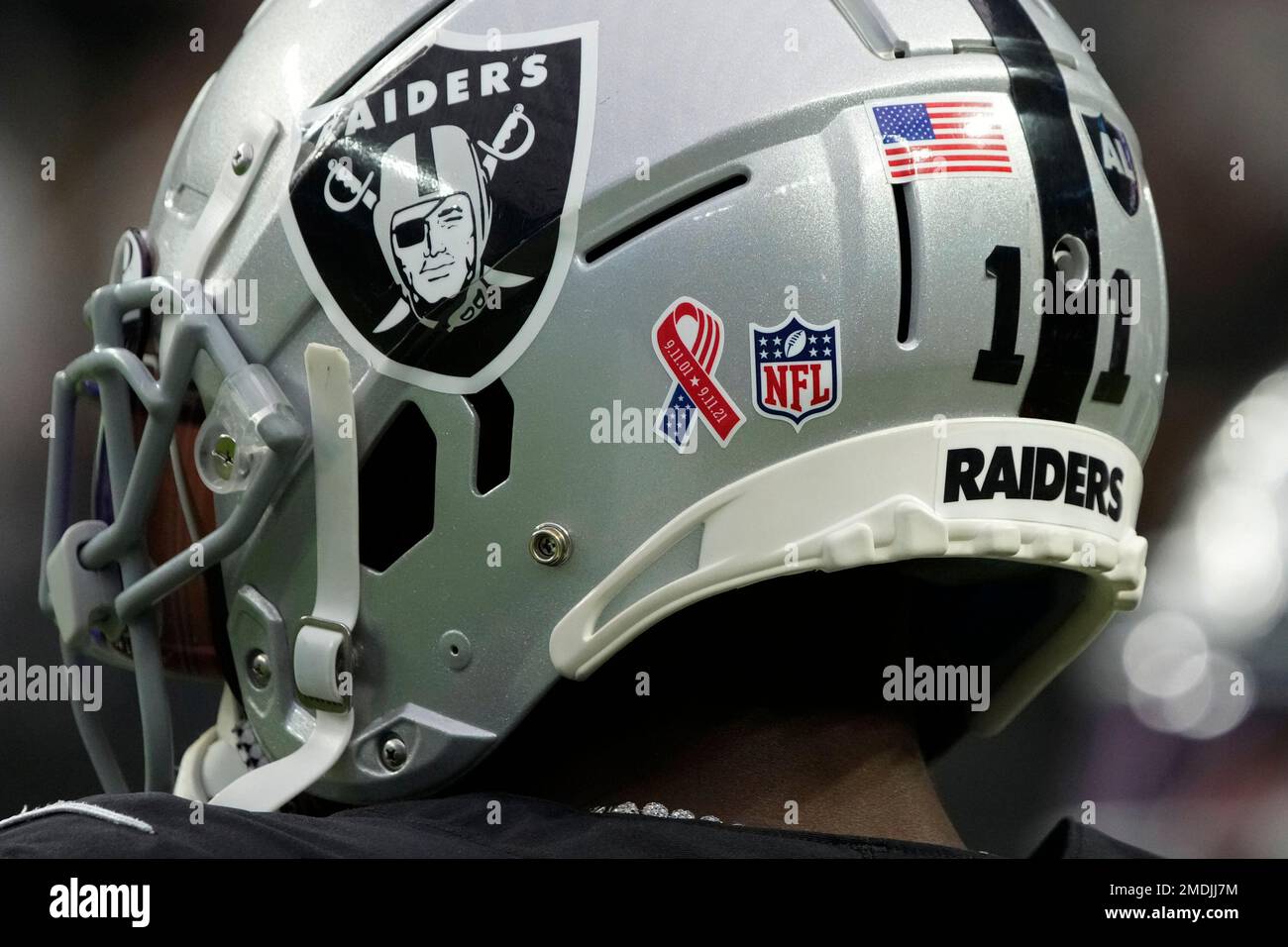 Las Vegas Raiders wide receiver Henry Ruggs III (11) wears a September ...