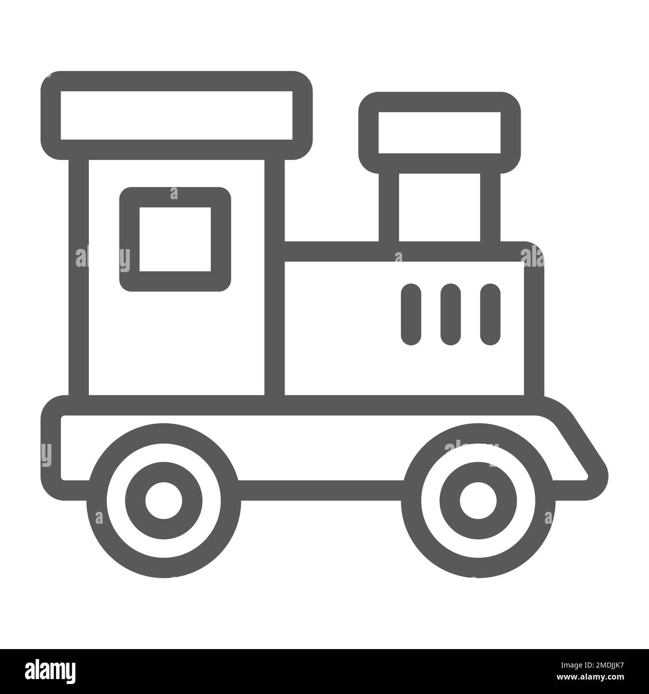 Train toy line icon, child and railroad, locomotive sign, vector ...