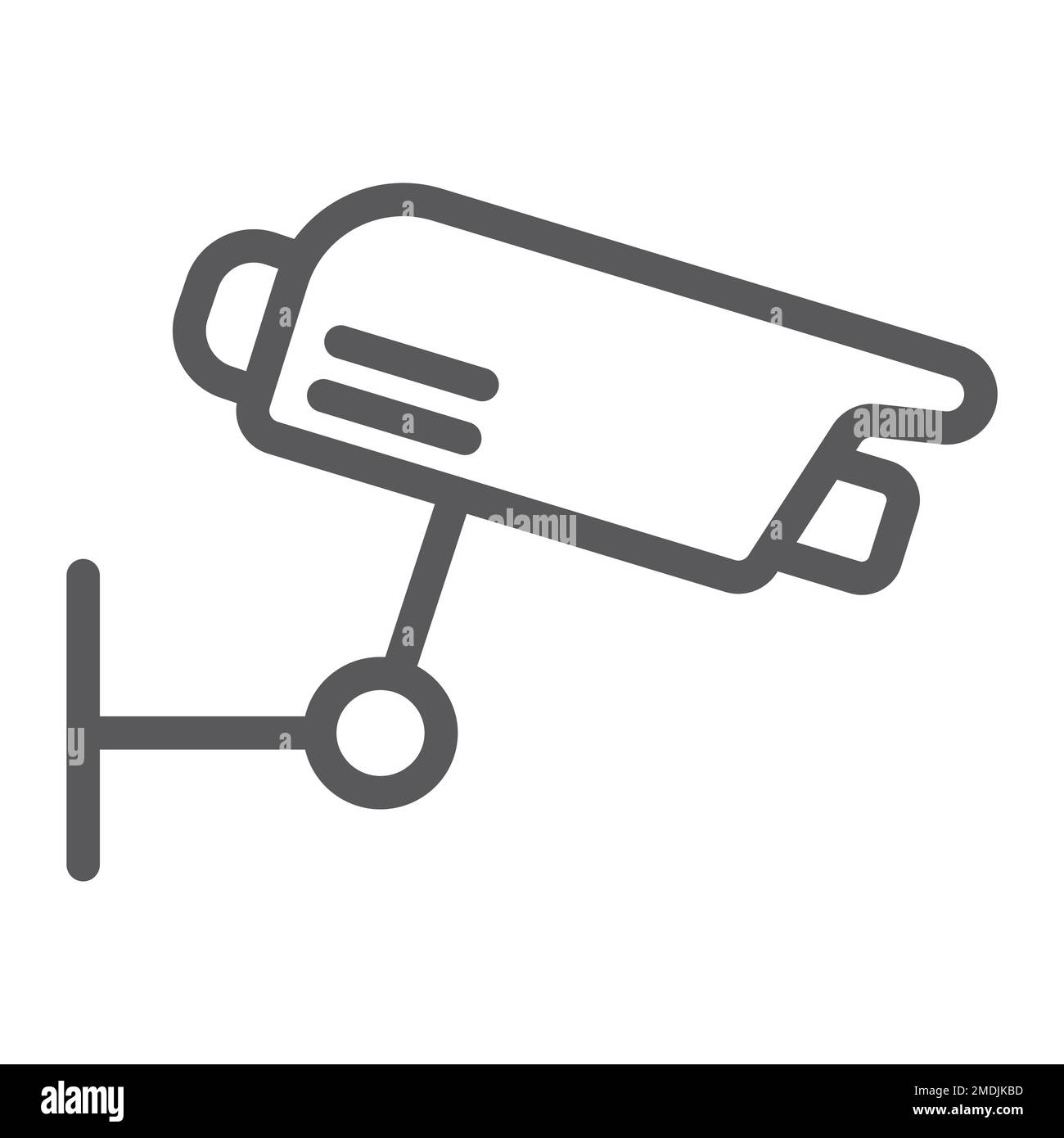 Surveillance camera line icon, guard and digital, cctv sign, vector ...