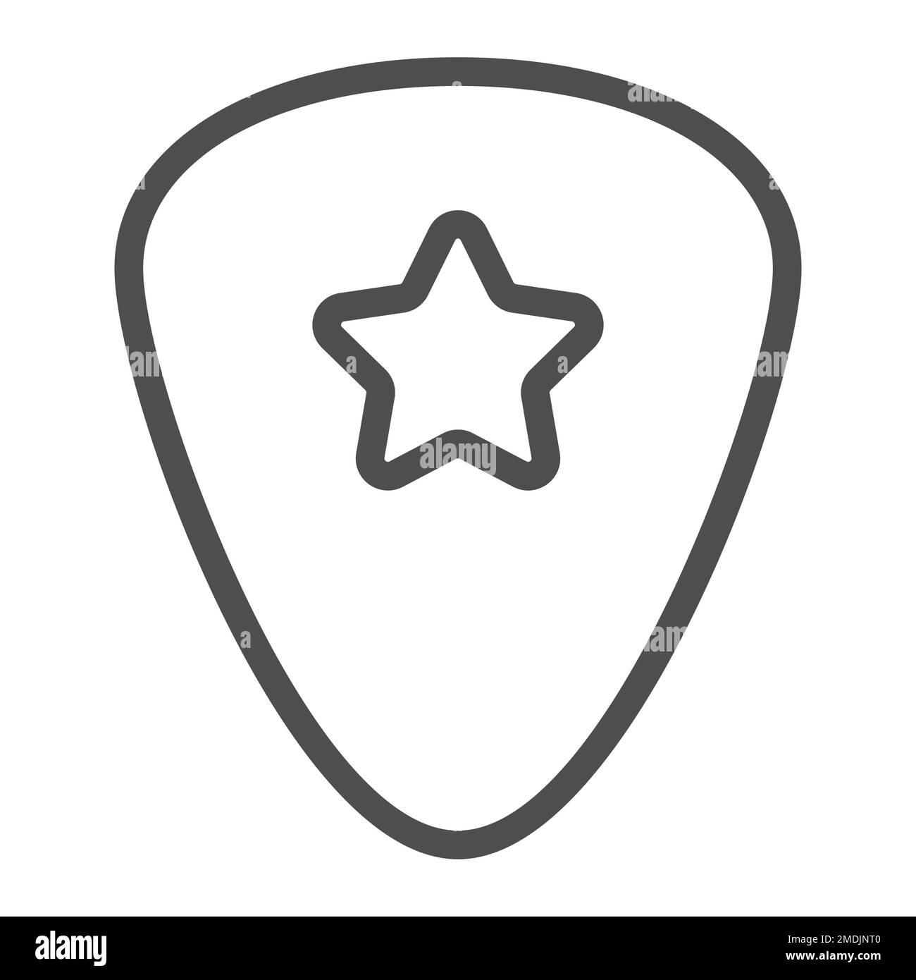 Guitar pick line icon, musical and plectrum, mediator sign, vector ...