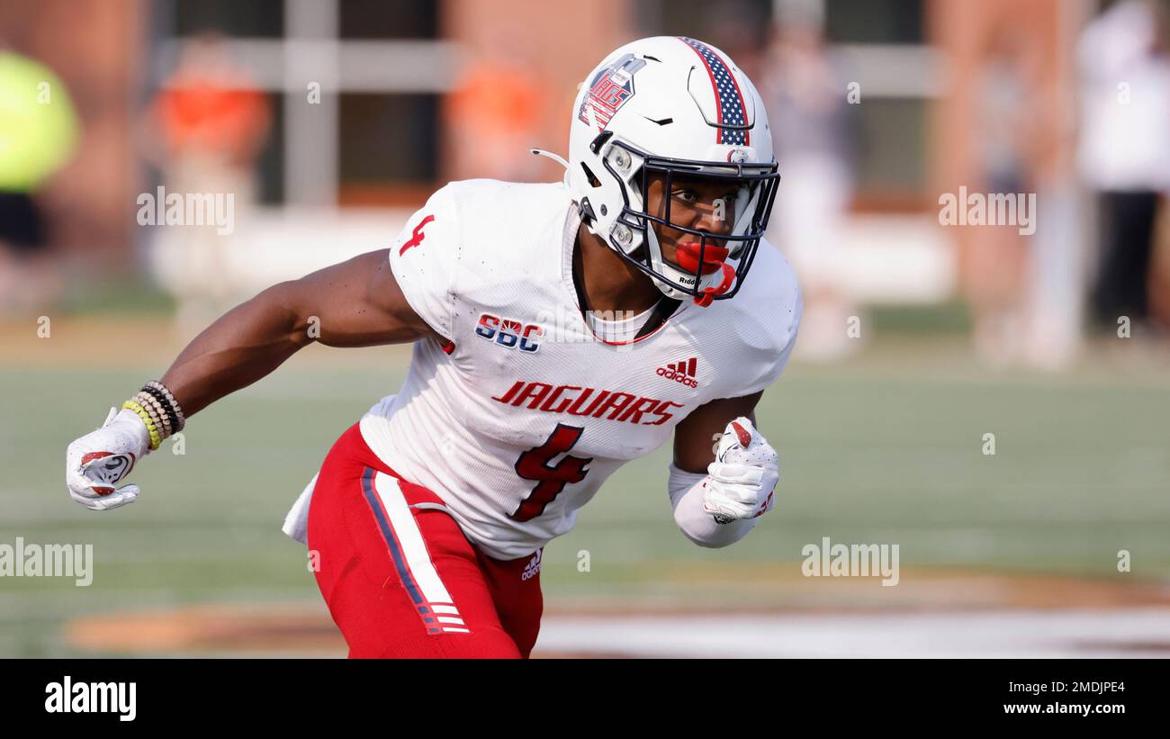 South Alabama wide receiver Caullin Lacy (4) in action against the Bowling Green during an NCAA ...