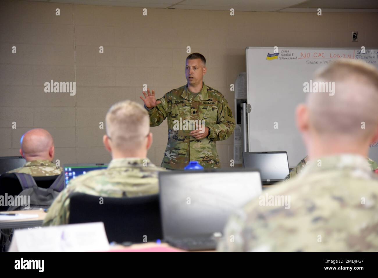 U.S. Army Command Sgt. Maj. Jason Decker, 15th Ordnance command ...