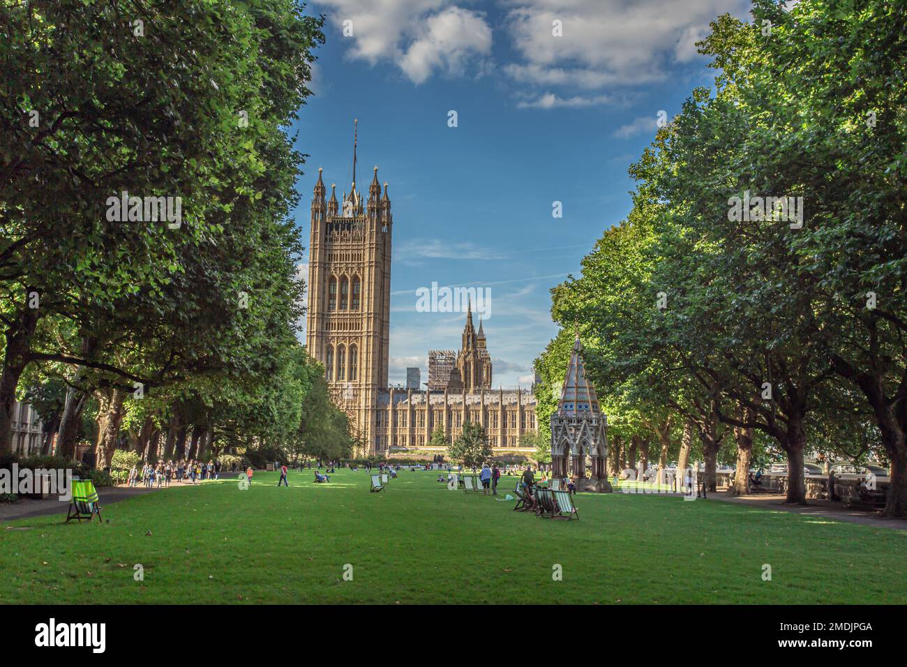 Westminster Abbey viewed from Victoria tower gardens, London Stock Photo - Alamy