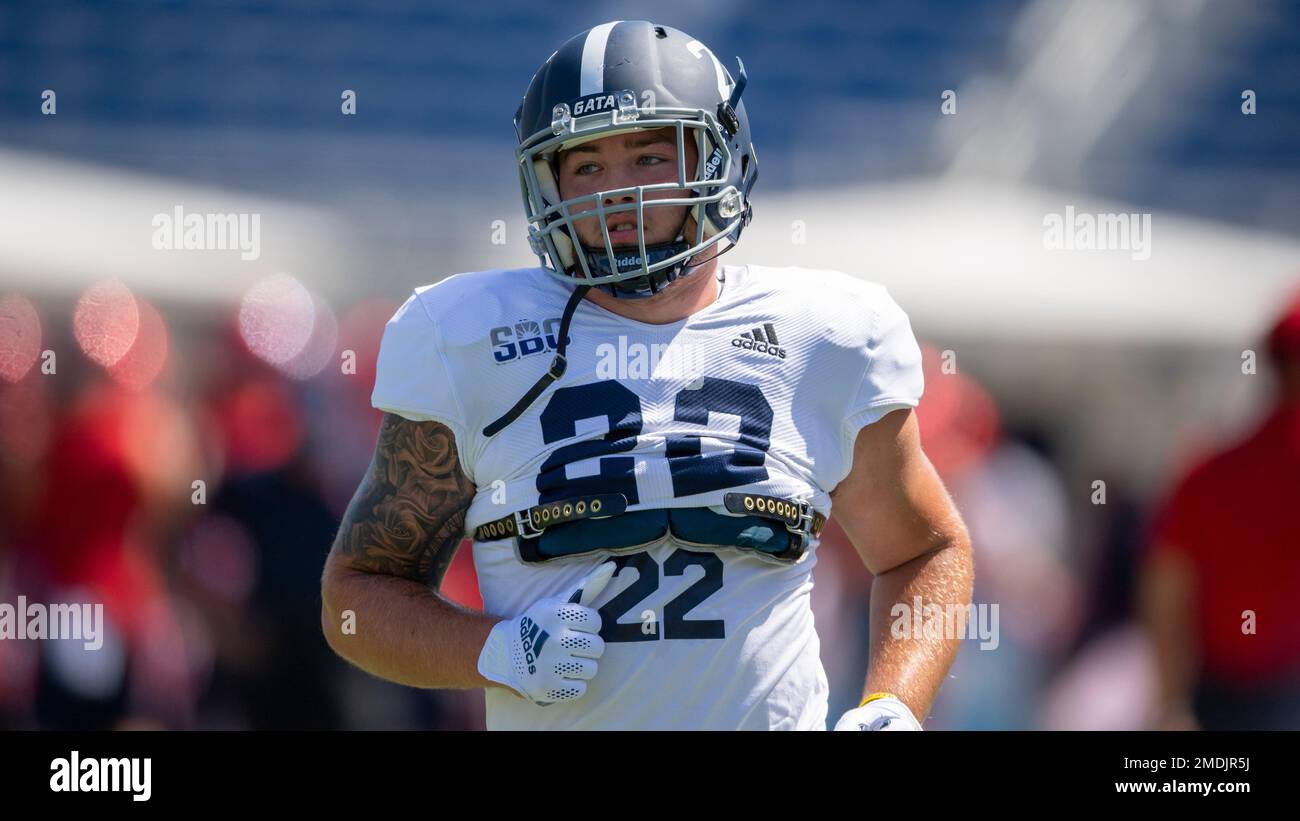 Georgia Southern tight end Sean Pelkisson (22) during an NCAA football ...