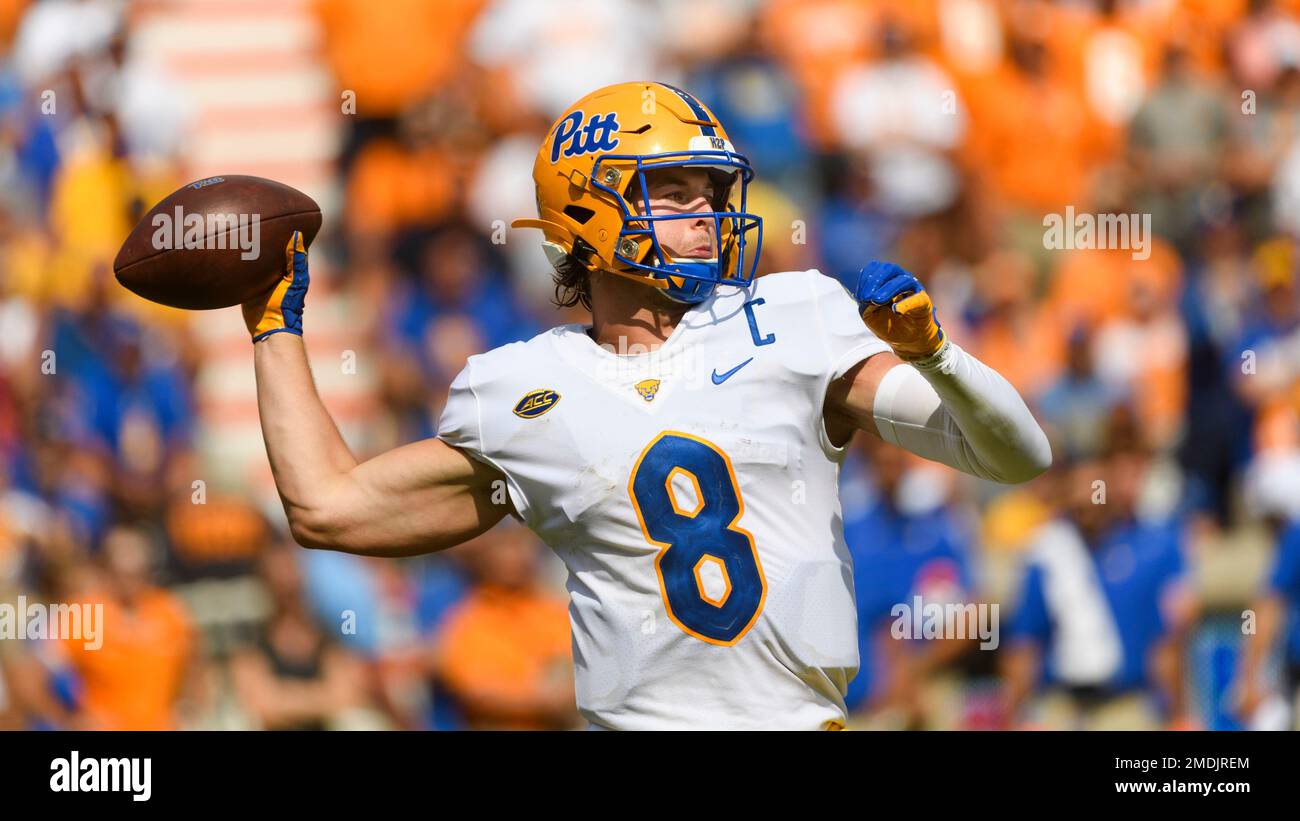 Pittsburgh quarterback Kenny Pickett plays against Tennessee during an ...