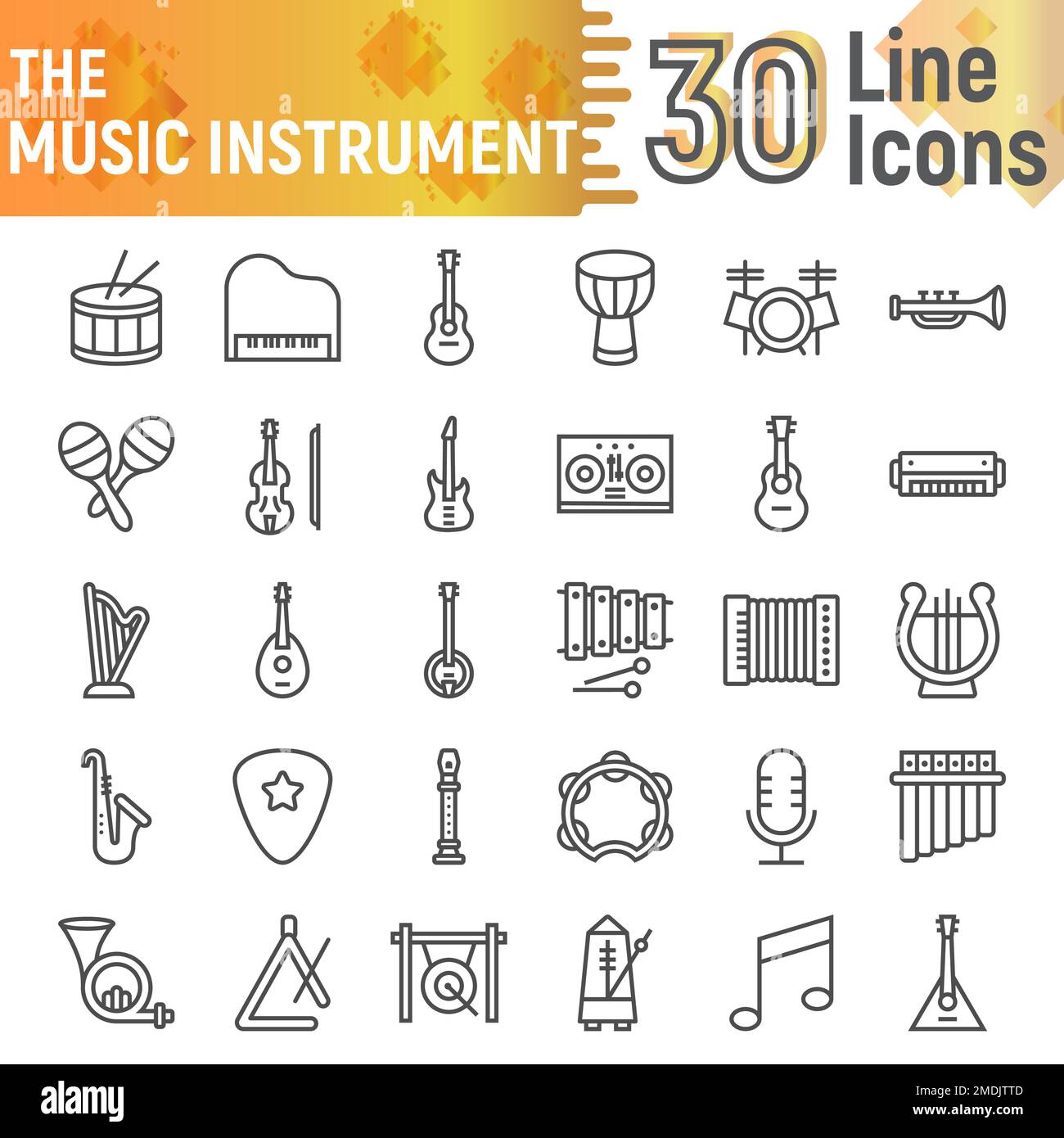 Illustrations musical instruments hi-res stock photography and images ...
