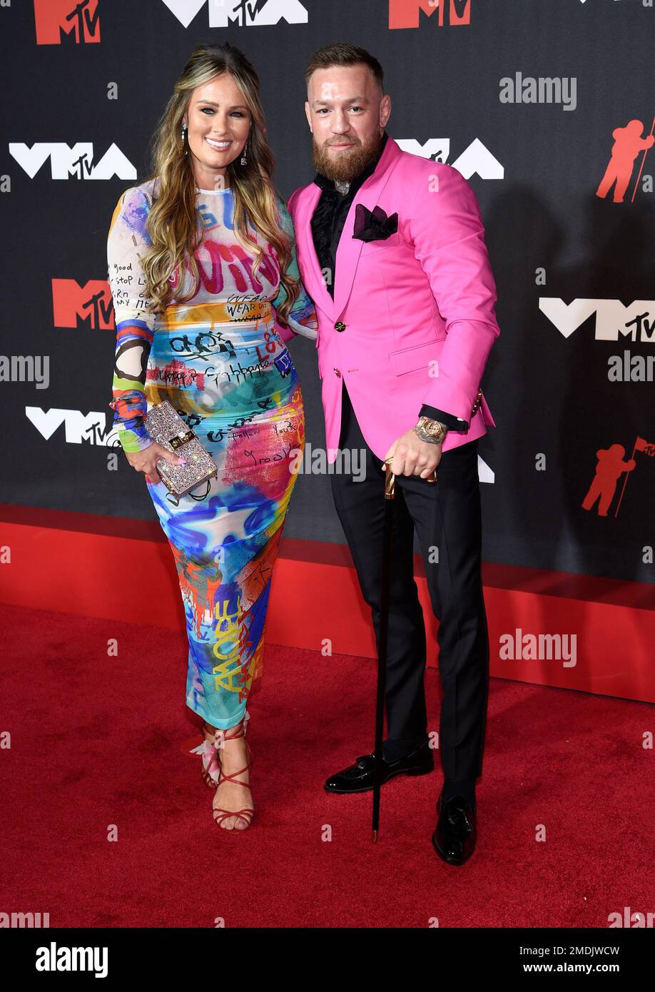 Dee Devlin, left, and Conor McGregor arrive at the MTV Video Music ...